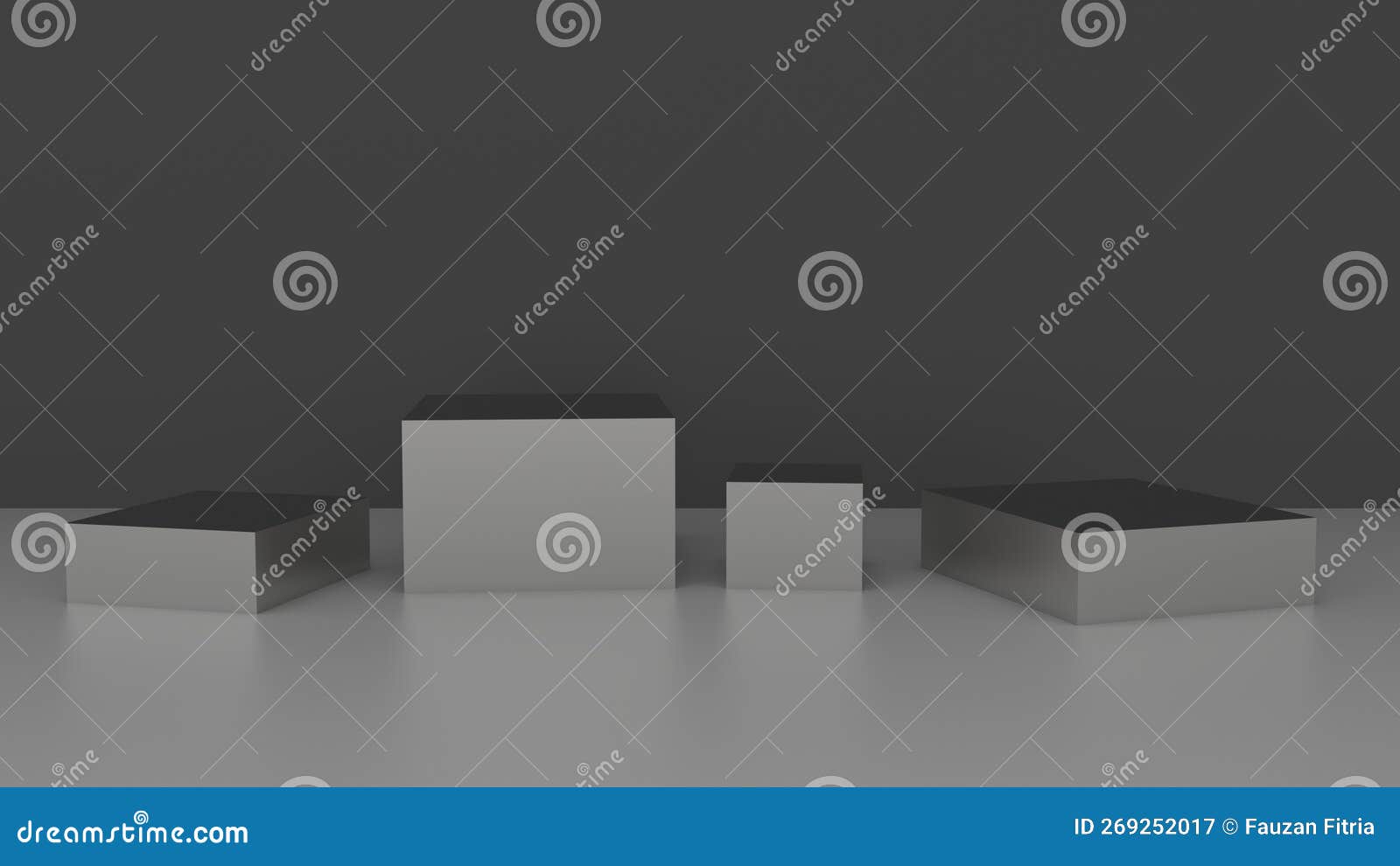 3d Studio Metal Platform in Gray Color with Gray Background. Stock ...