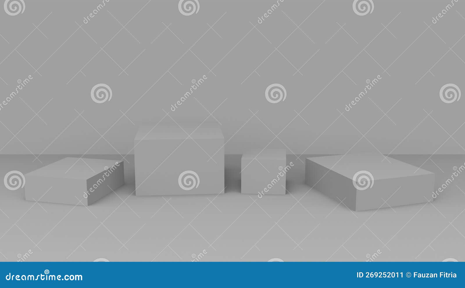 3d Studio Platform in Gray Color with Gray Background. Stock ...