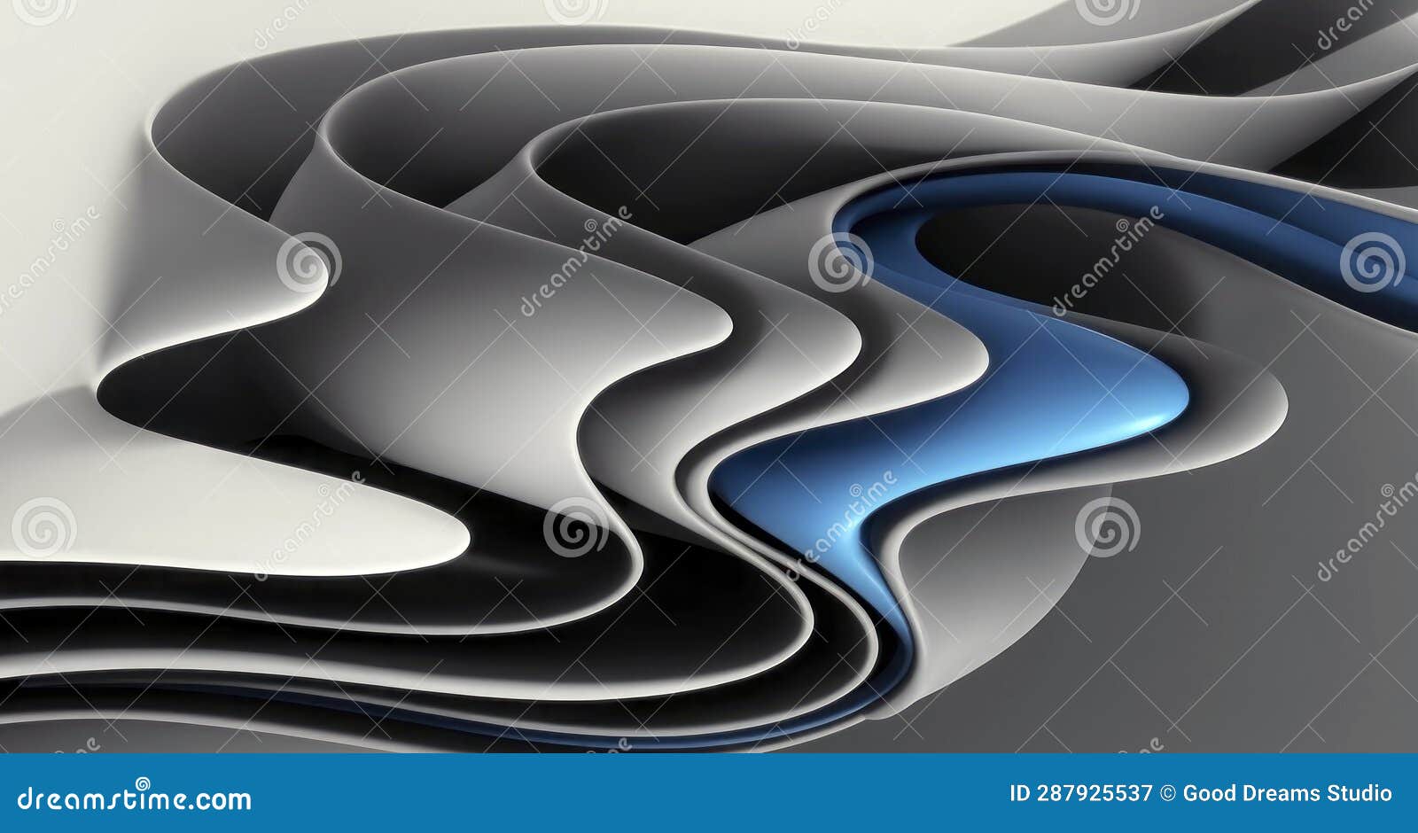 3D Style. Abstract Luxury Millennium Blue Wavy Background Stock ...