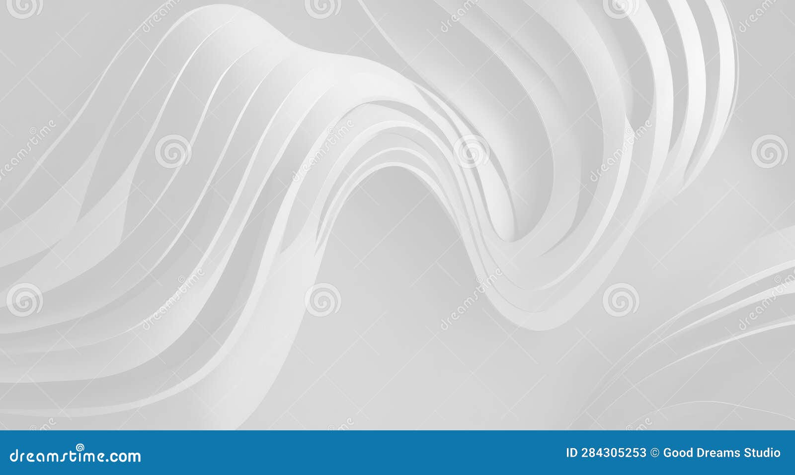 3D Style. Abstract White Wave Design Background Stock Illustration ...