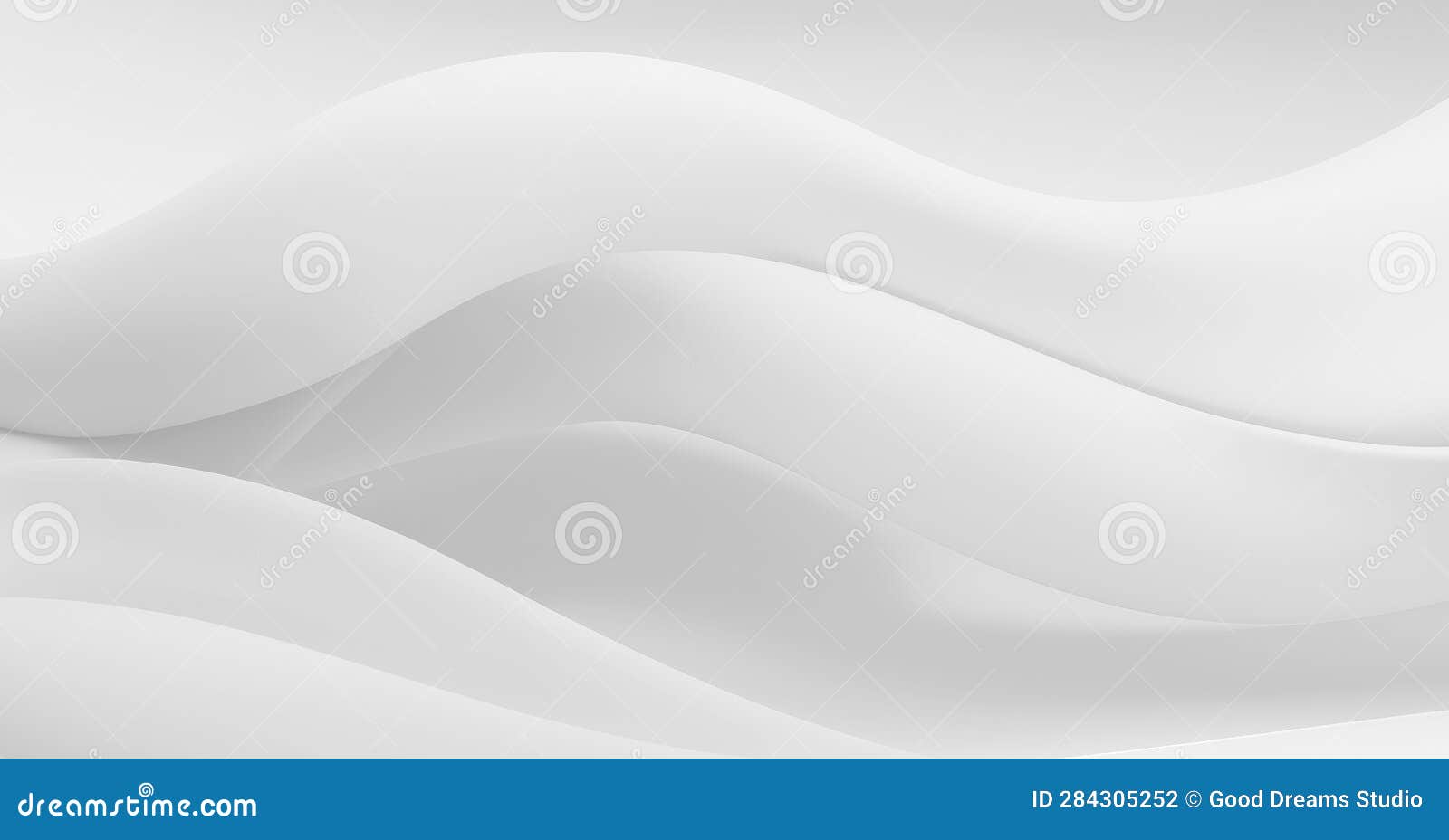 3D Style. Abstract White Wave Design Background. Intense, Intricate ...