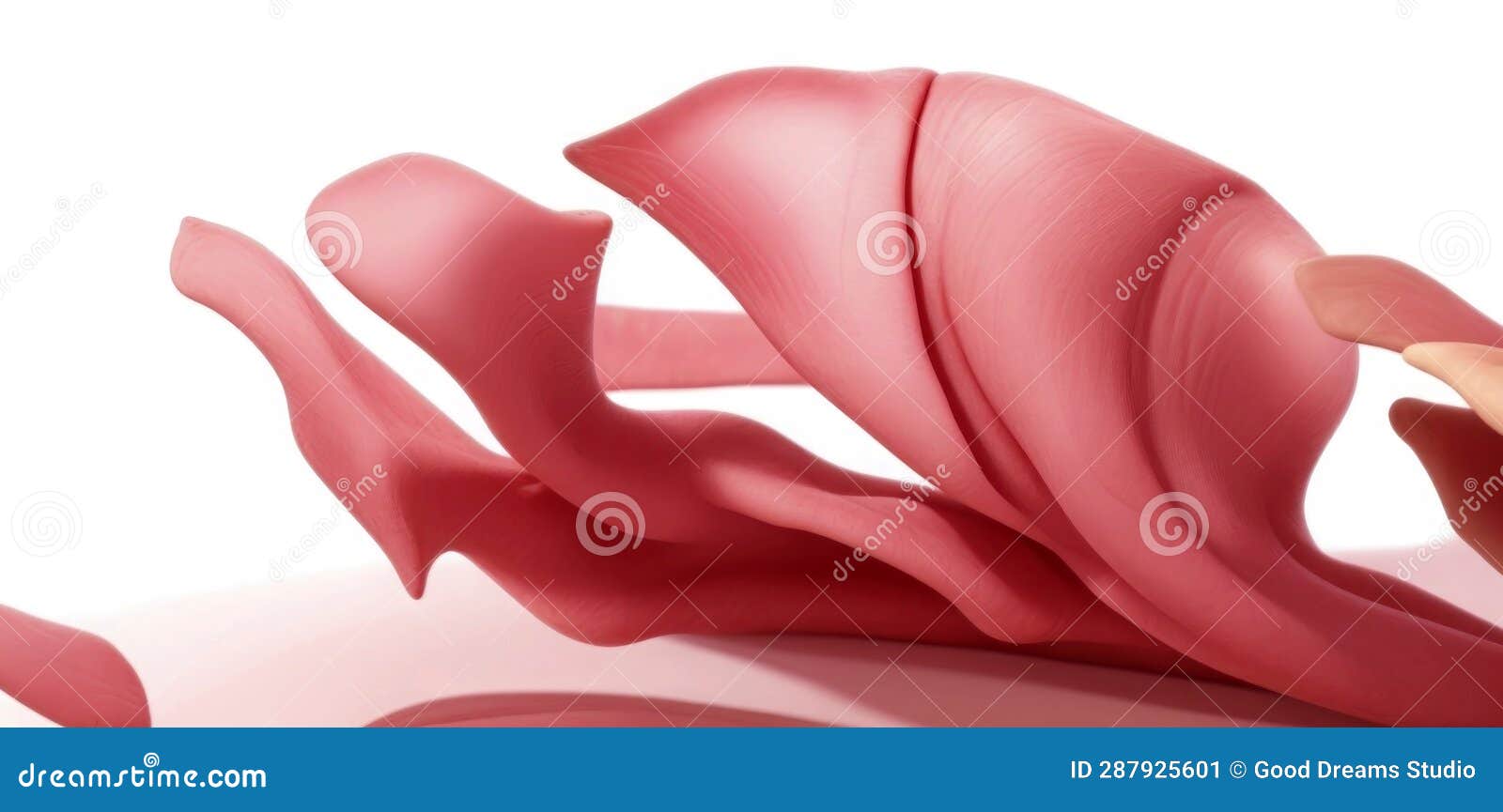 3D Style. Abstract Modern Red Rose Wave Background Stock Illustration ...