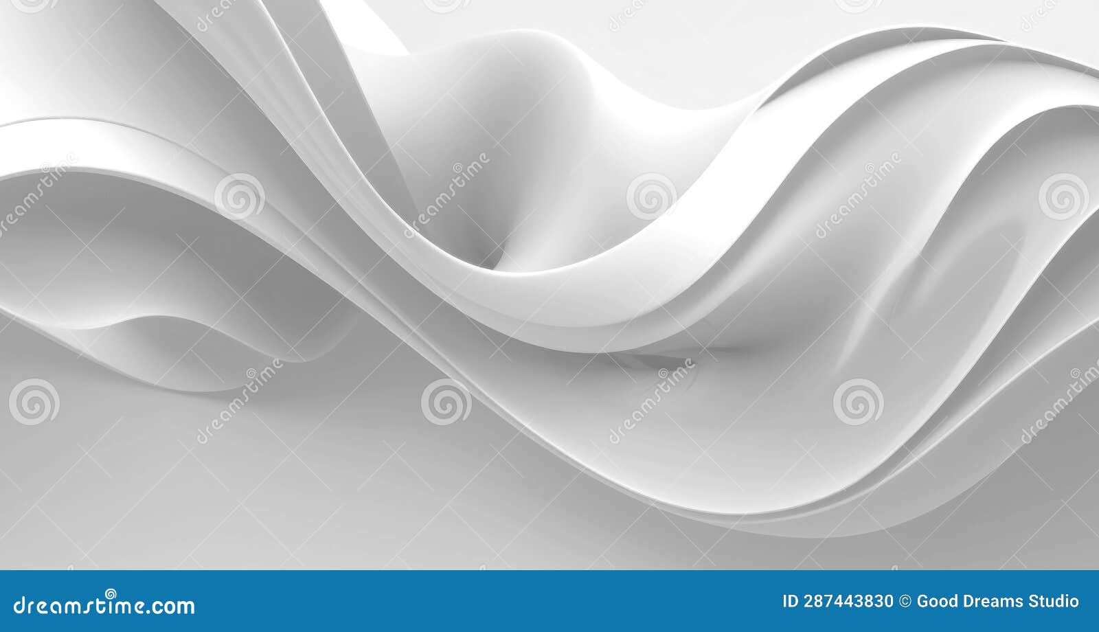 3D Style. Abstract Modern White Wavy Background Stock Illustration ...