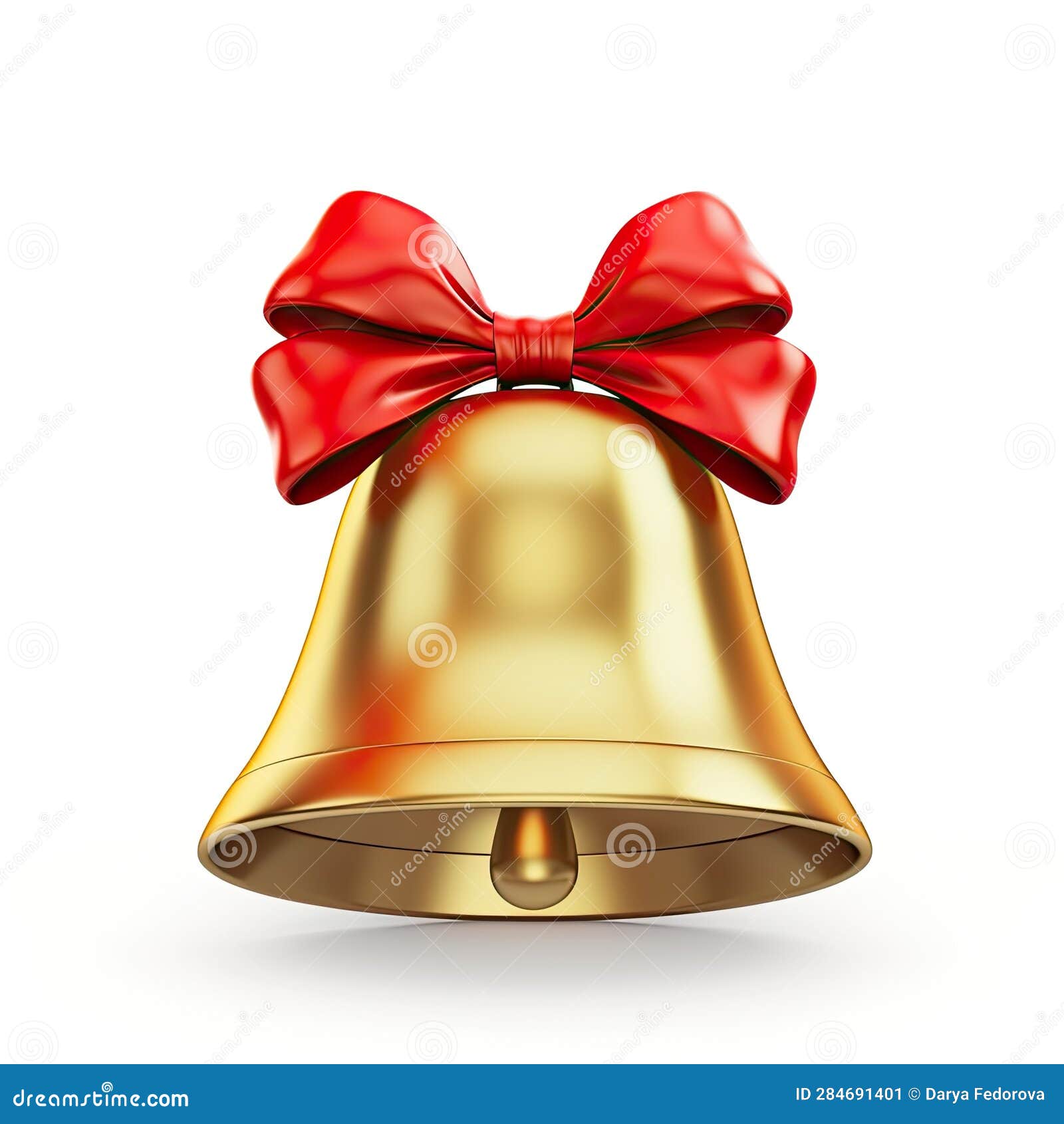 3d Style Bell Decoration on White Background. Generative AI Stock ...