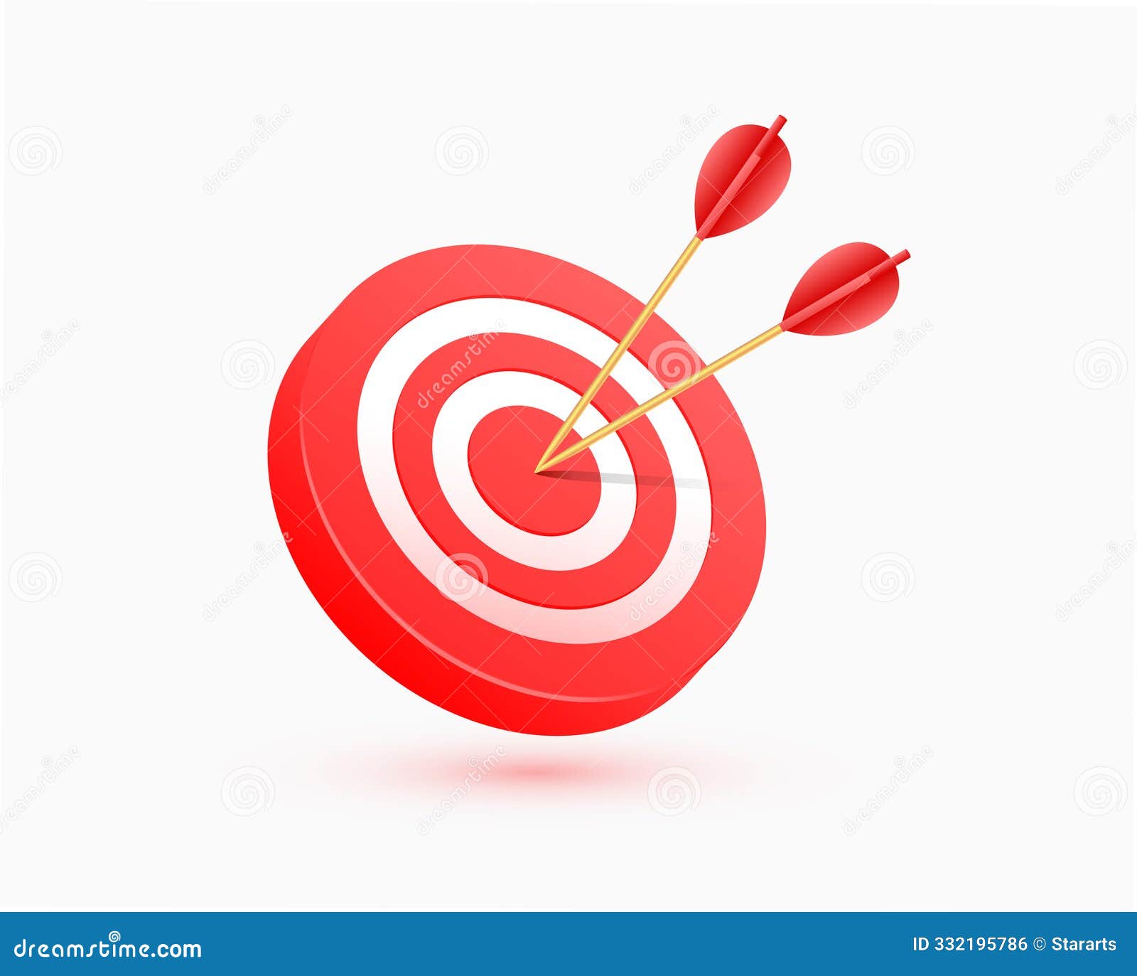 3d Style Bullseye Board for Business Aim and Achievement Stock ...