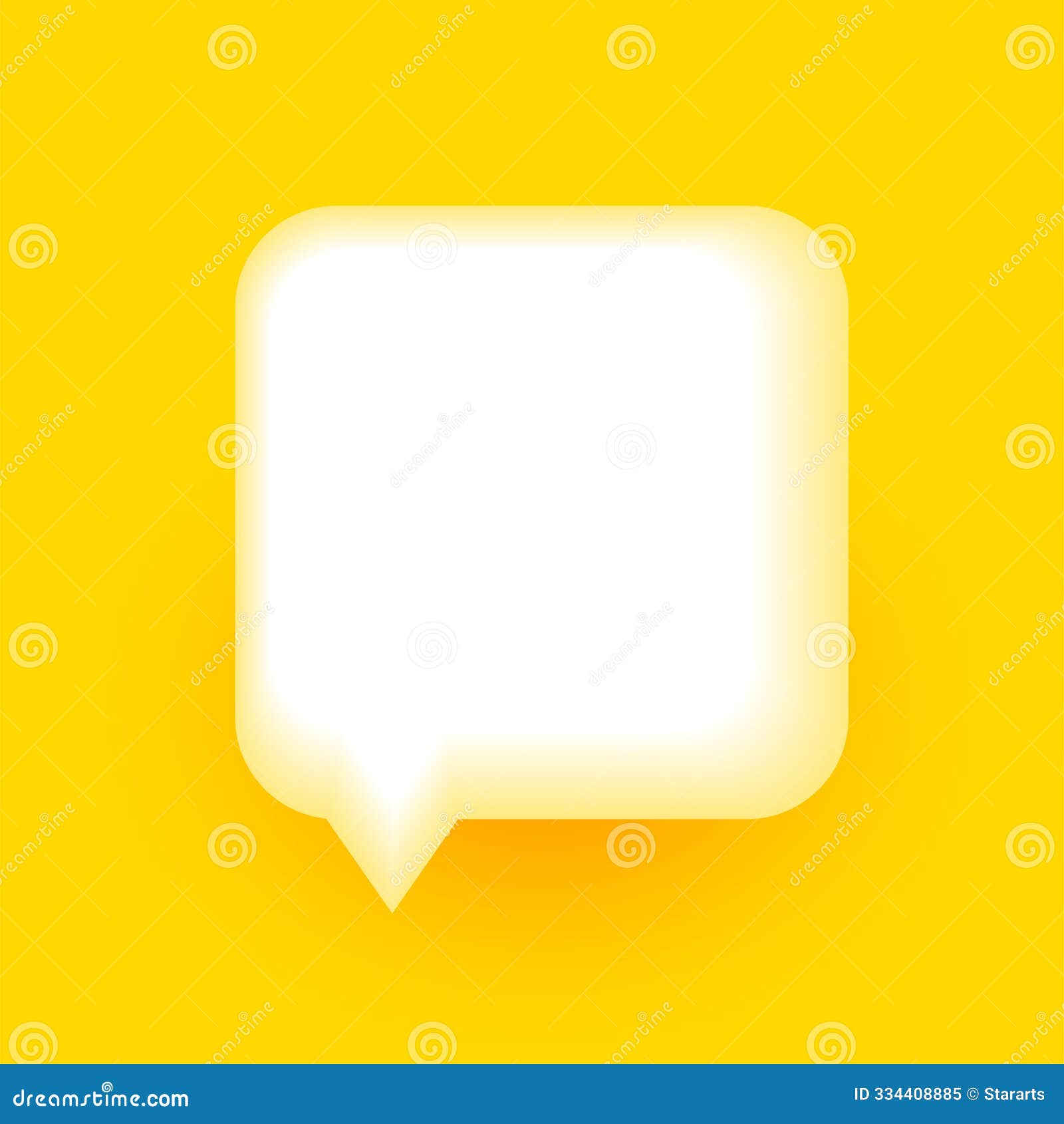 3d Style Chat Box Yellow Template for Web Communication or Information ...