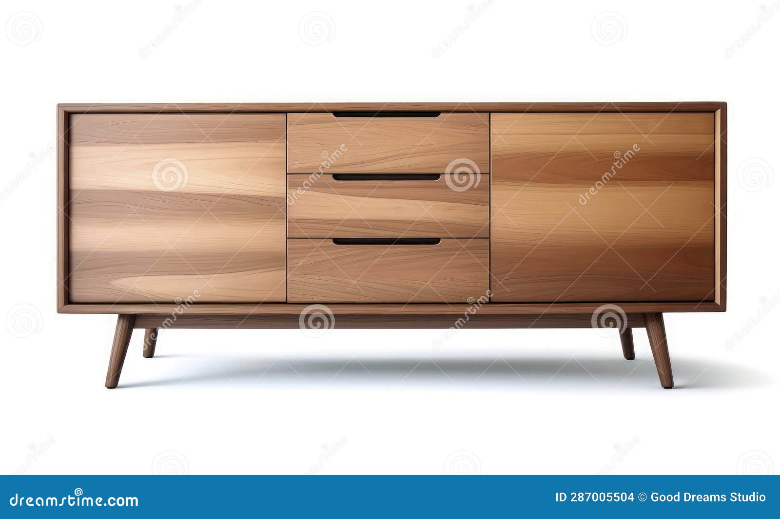 3D Style. Contemporary Storage Cabinet Design Stock Illustration ...