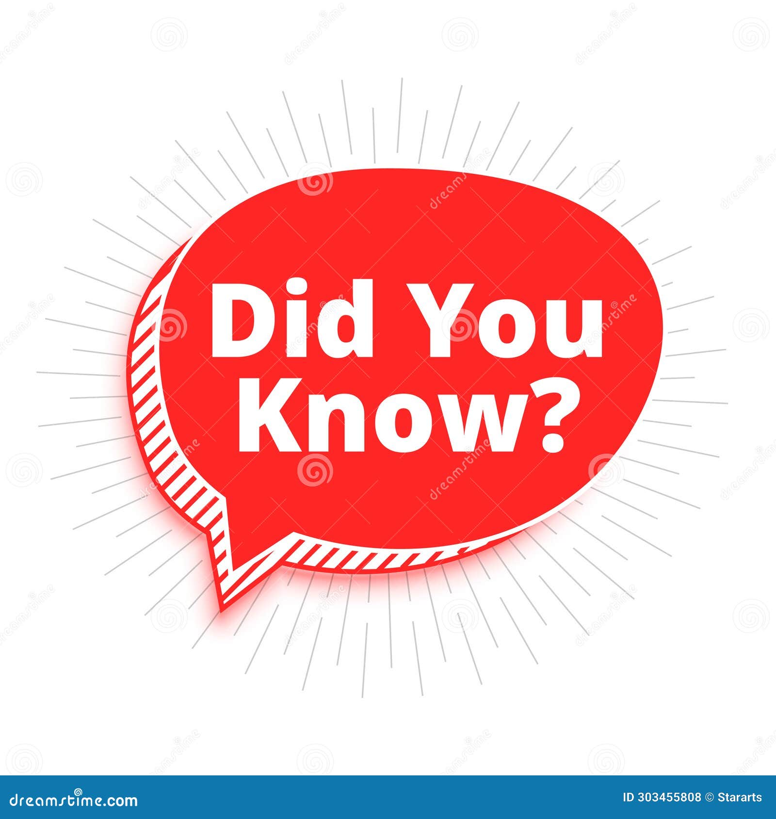 3d Style Did You Know Chat Box Background Design Stock Vector ...