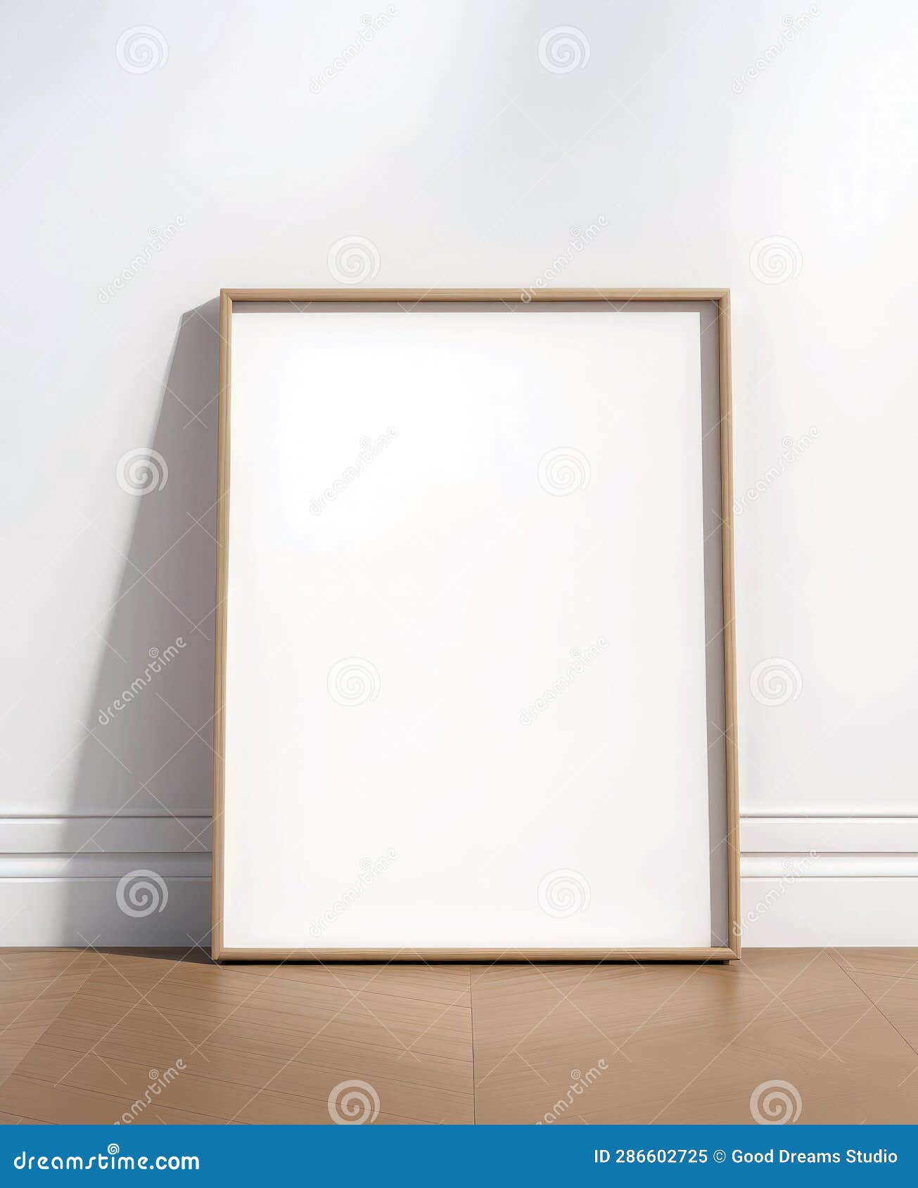 3D Style. an Empty Picture Frame Laying on the Floor Stock Illustration ...