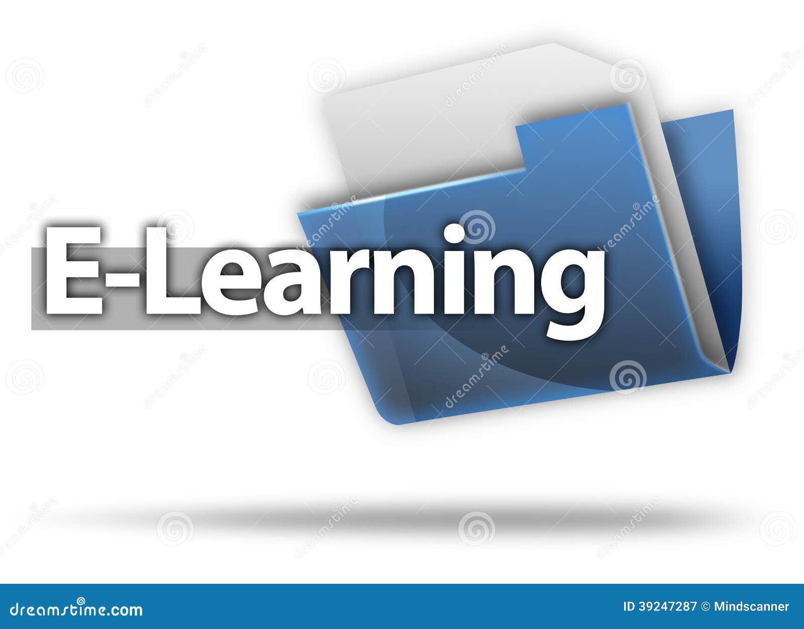 3D Style Folder Icon E-Learning Stock Illustration - Illustration of ...
