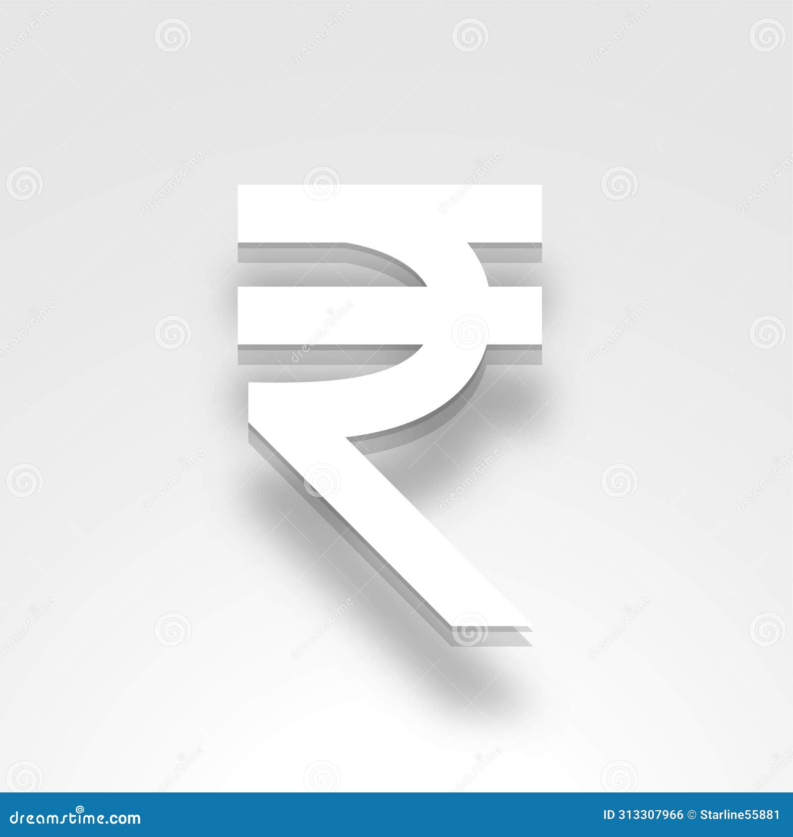 3d Style Indian Currency Rupee Sign on White Background Design Stock ...