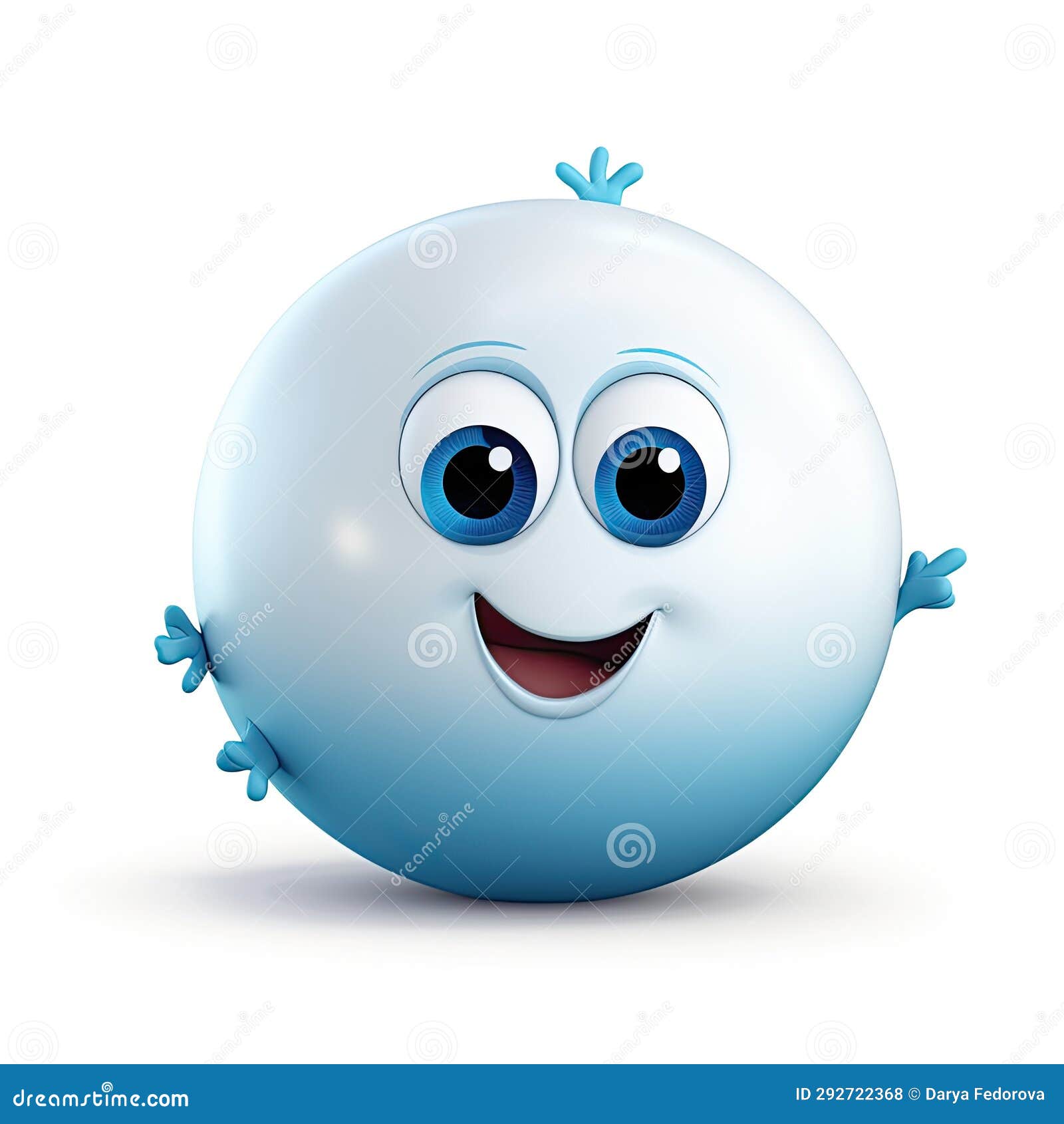 3d Style Snowball Character on White Background. Generative AI Stock ...