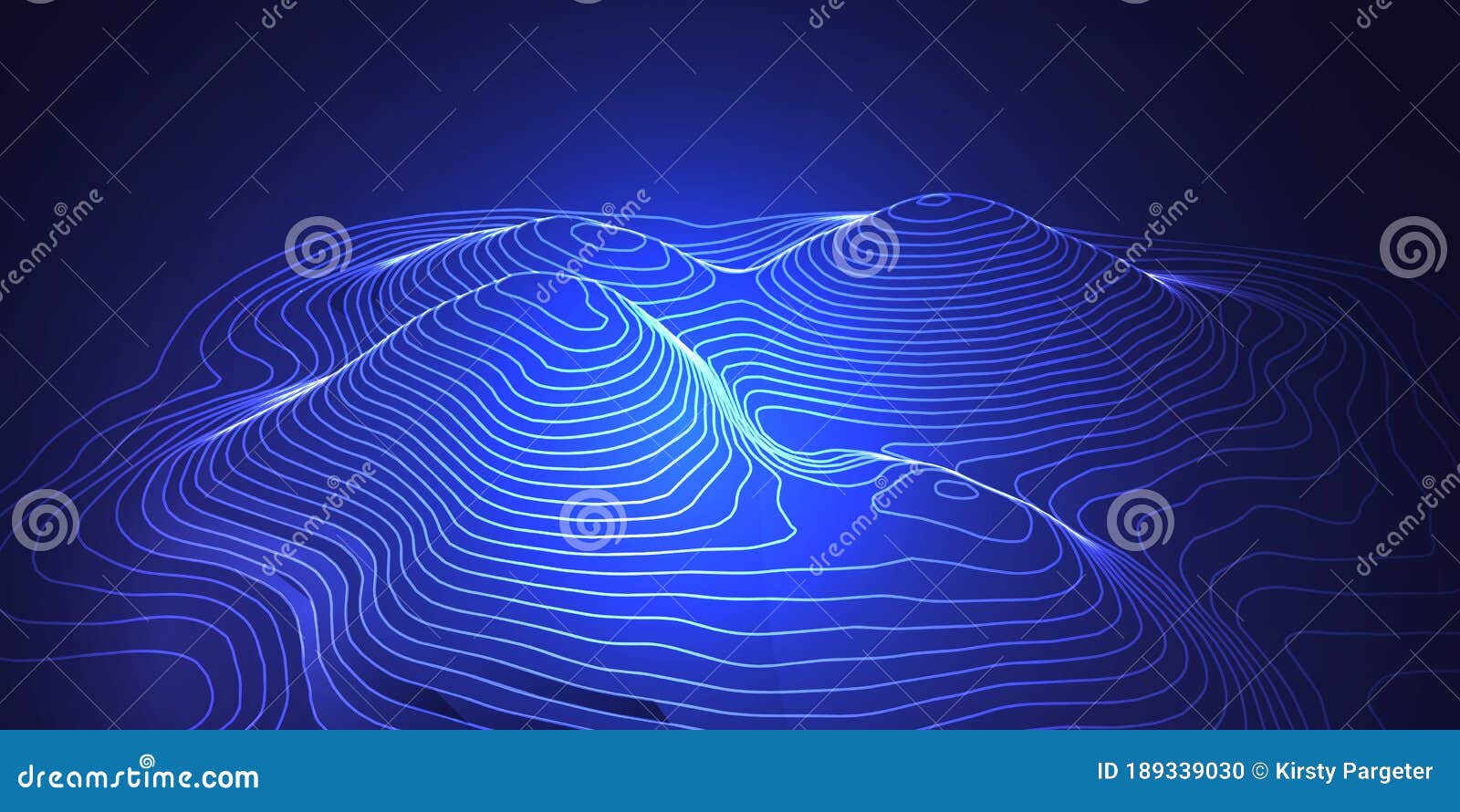 3d Style Topographic Map Banner Design Stock Vector - Illustration of ...