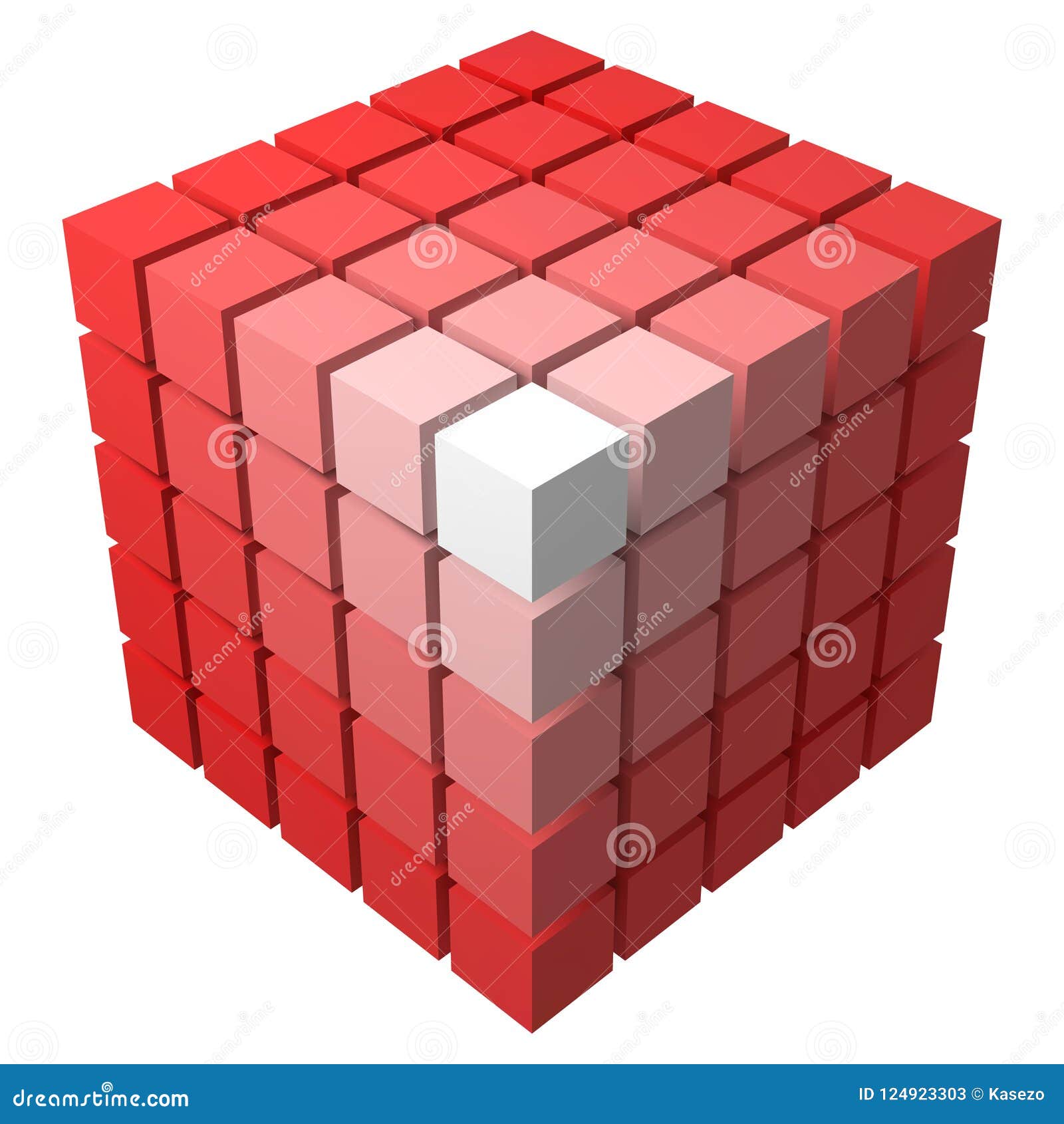 3d Style Vector Cubic Form Made of with Smaller Cubes. Stock Vector ...