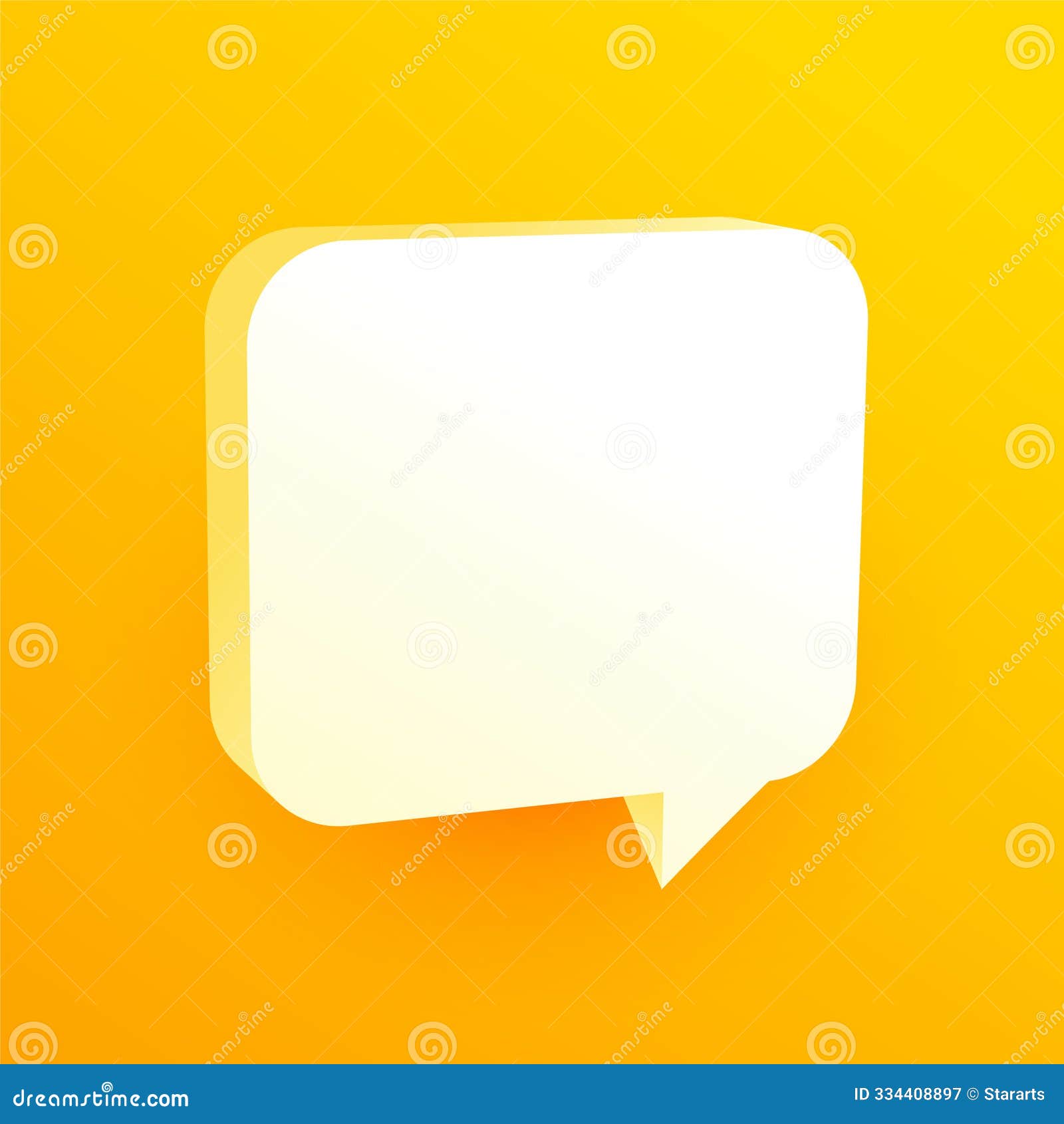 3d Style Web Chat Box Yellow Template for Dialogue or Message Stock ...