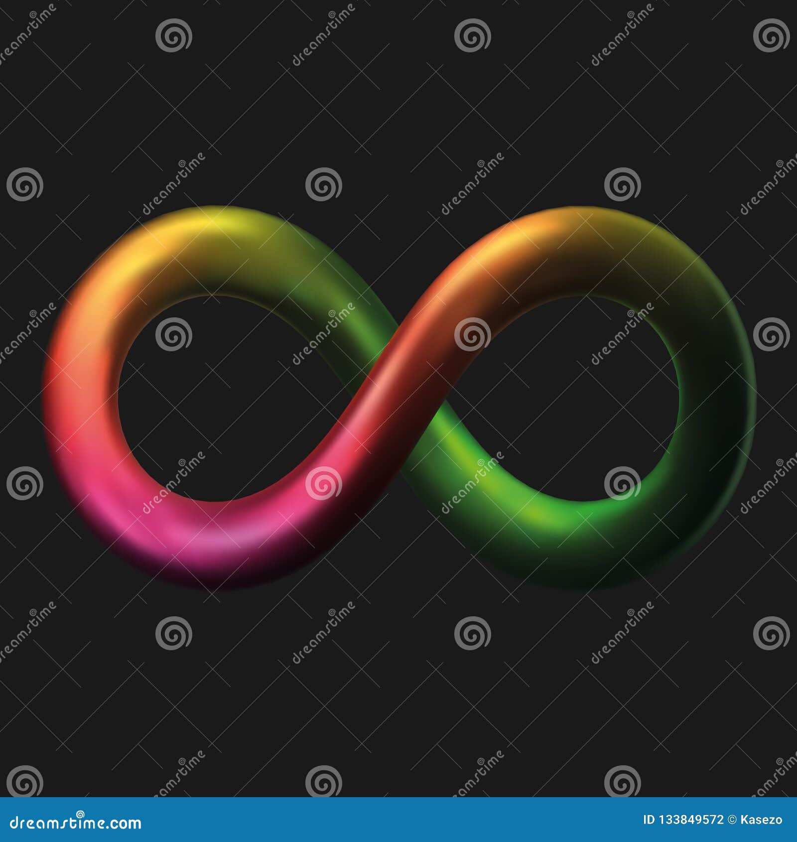 3d Styled Metal Infinity Symbol. Vector Illustration Stock Vector ...