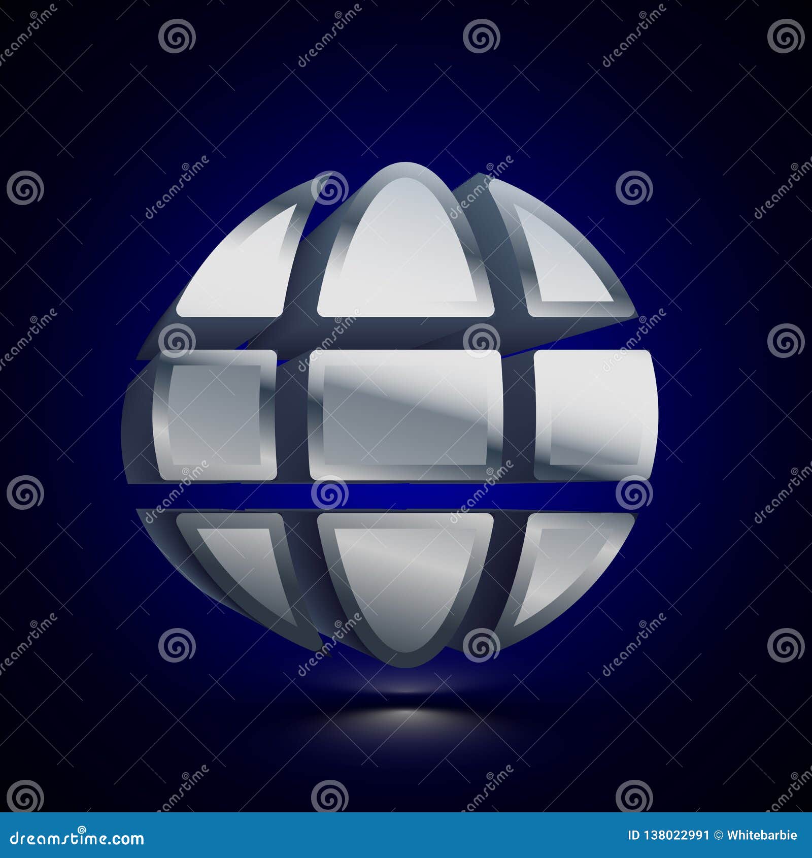 Stylized Earth Planet Globe 3d Icon Stock Photo | CartoonDealer.com ...
