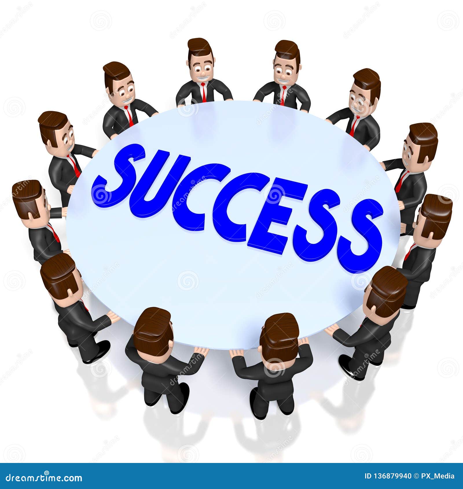 3D success concept stock illustration. Illustration of success - 136879940
