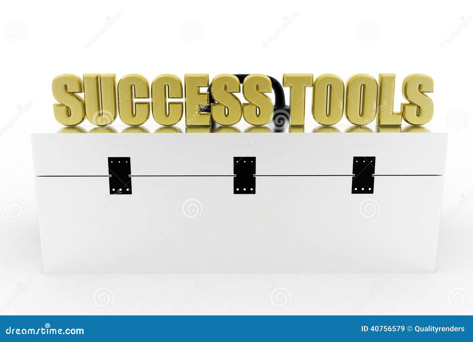 3d Success Tools Toolbox stock illustration. Illustration of achieve ...