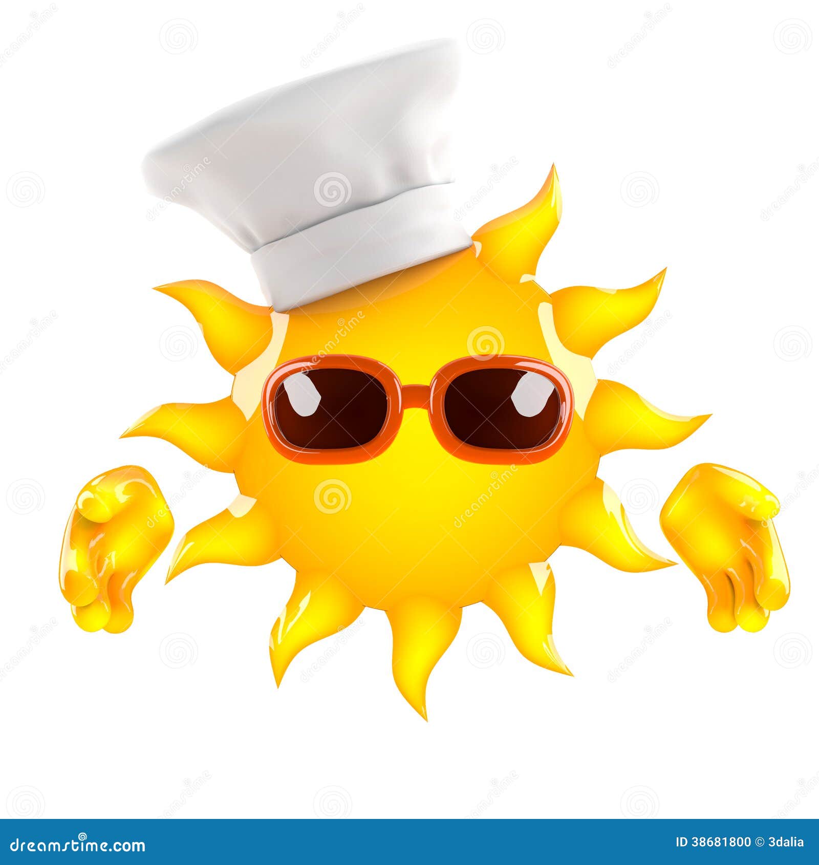 3d Sun Chef Stock Photo - Image: 38681800