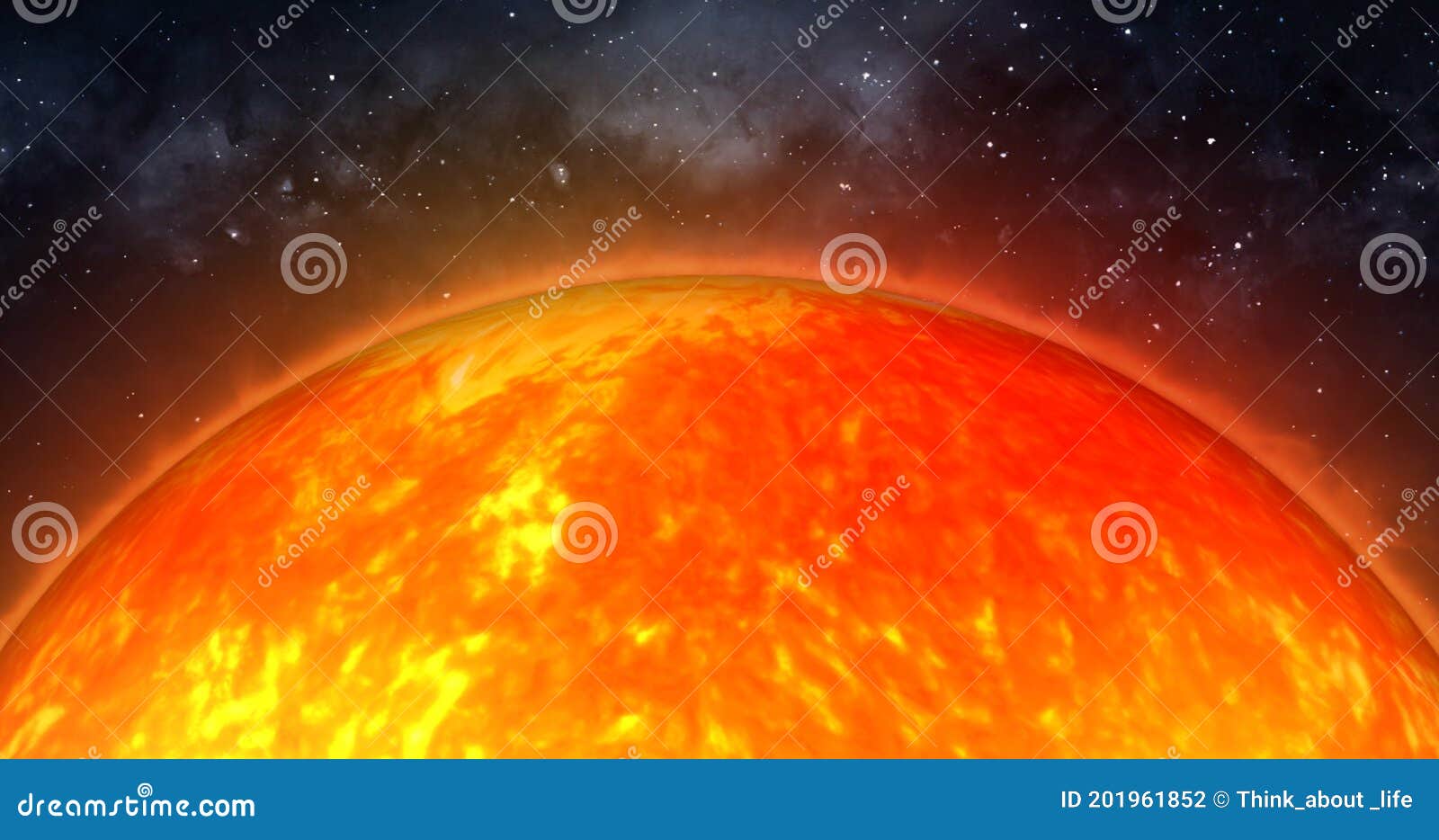 3d Sun Isolate on Black .4k Closeup Sun View from Space. Waving Lava ...