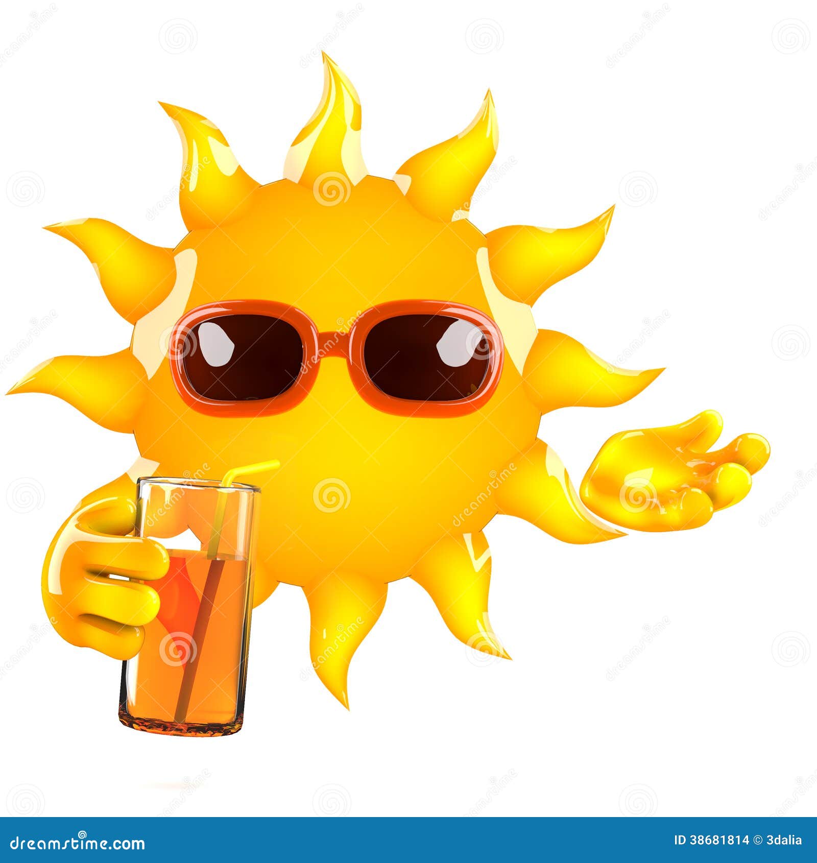 3d Sun party stock vector. Illustration of summer, isolated - 38681814