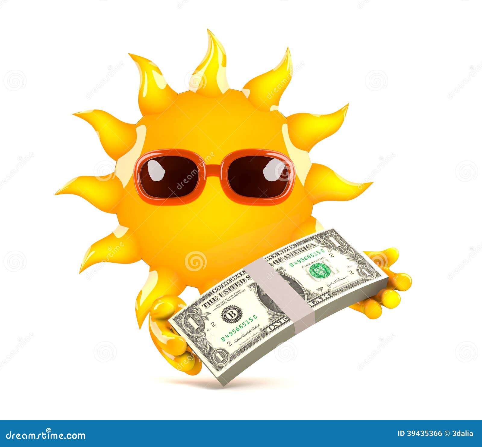 3d Sun payday stock vector. Illustration of cash, summer - 39435366