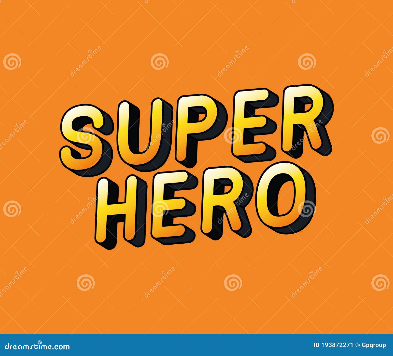 Hero Lettering With Flame And Texture. Vector Illustration ...