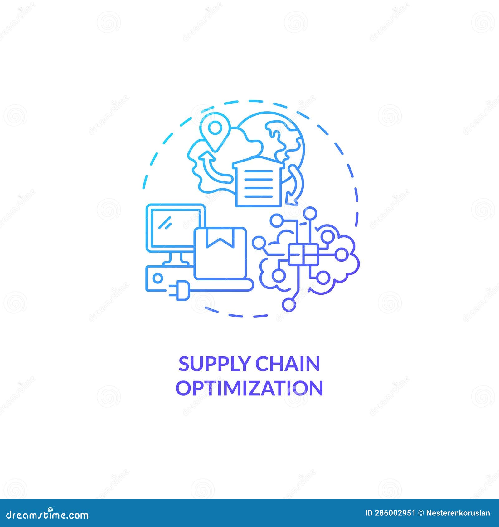 2D Supply Chain Optimization Line Icon Concept Stock Vector ... 2D Supply Chain Optimization Line Icon Concept Stock Vector ...