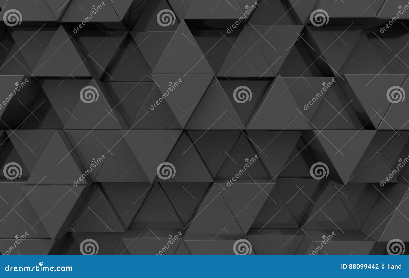 3d Surface from Extruded Triangles Stock Illustration - Illustration of ...