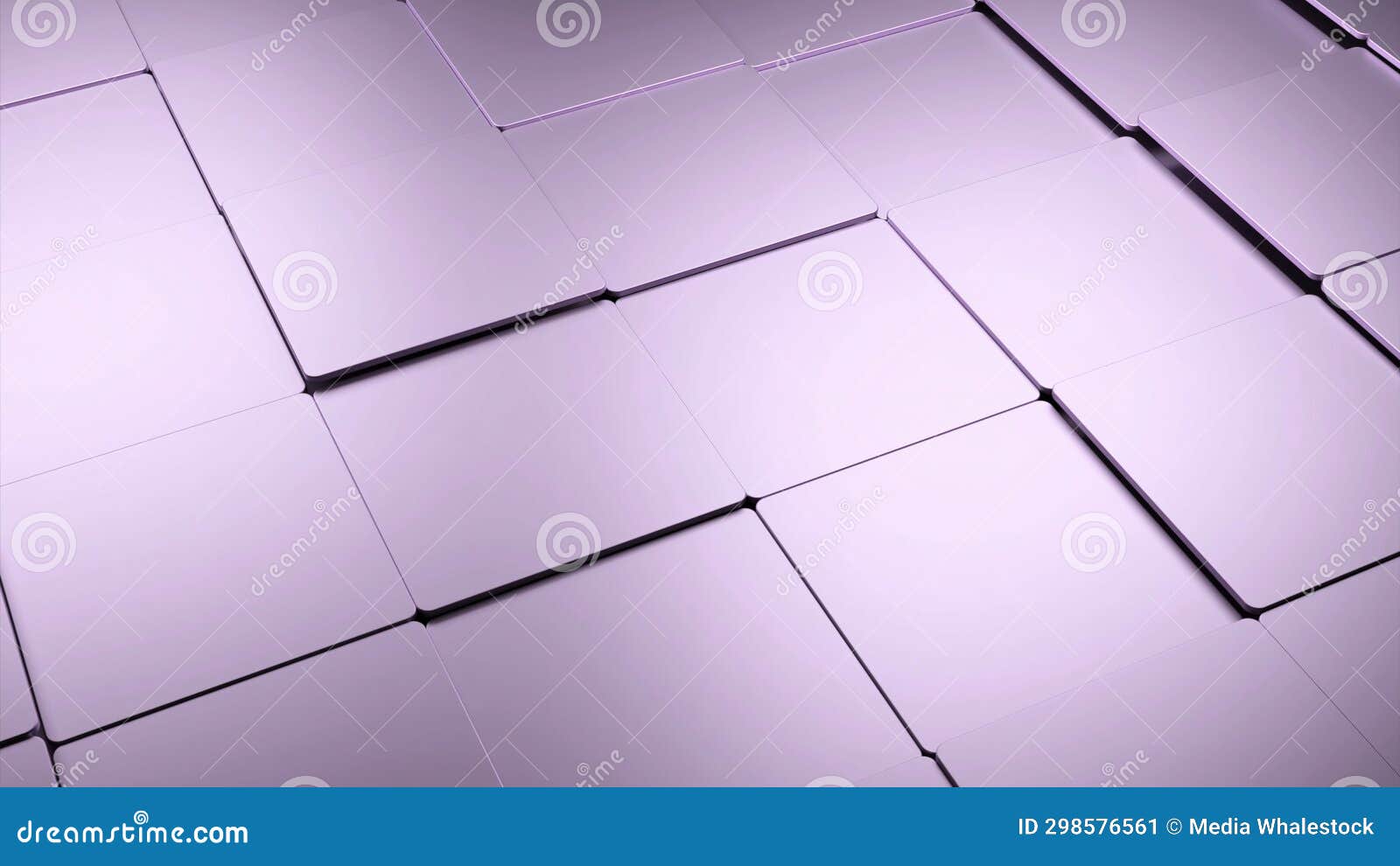 3D Surface with Moving Tiles. Design. Metal Square Tile Moves on ...