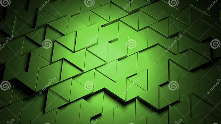 3D Surface with Moving Triangles. Design. Triangles are Pushed Out by ...