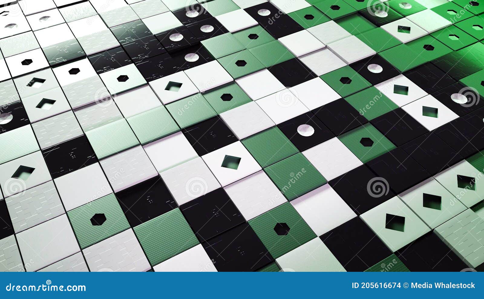 3d Surface Of Squares. Animation. Surface Of Squares Resembling Domino ...