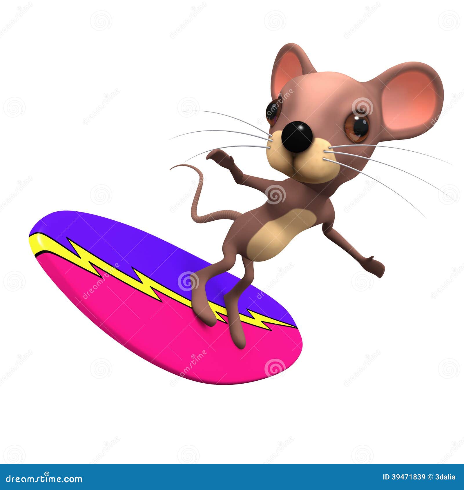 3d Surfing mouse stock illustration. Illustration of surfing - 39471839