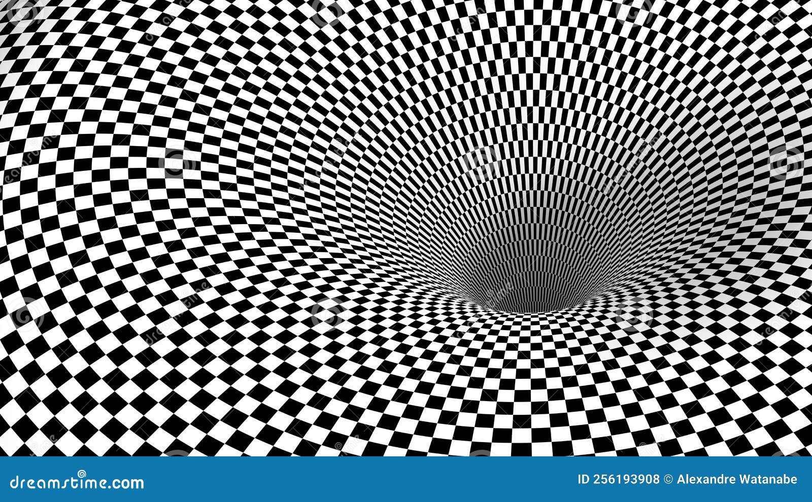 3D Surreal Checker Pattern Background and Hole Stock Illustration ...
