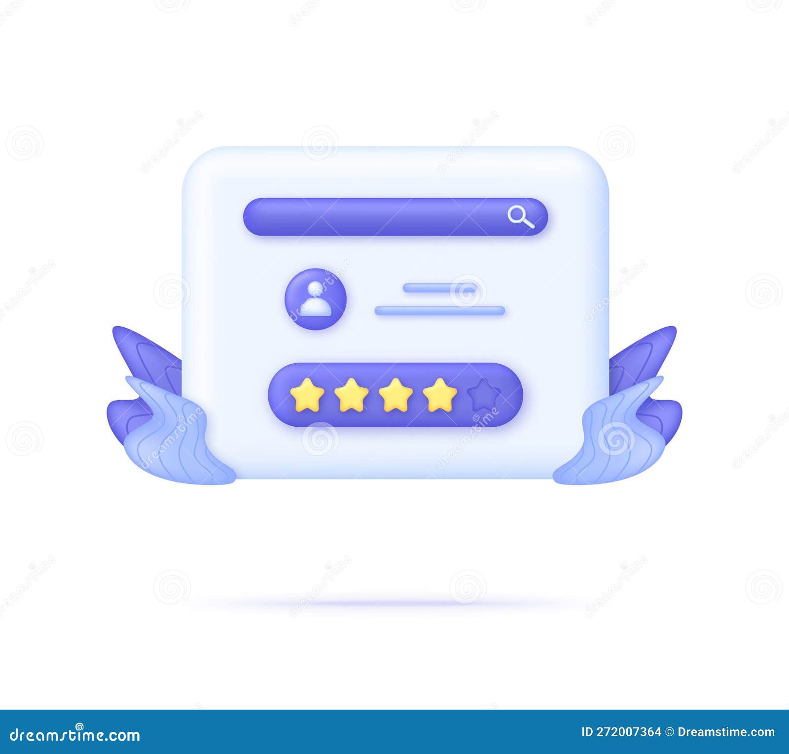 3D Survey Form with Customer Review Window. Online Feedback, Survey or ...