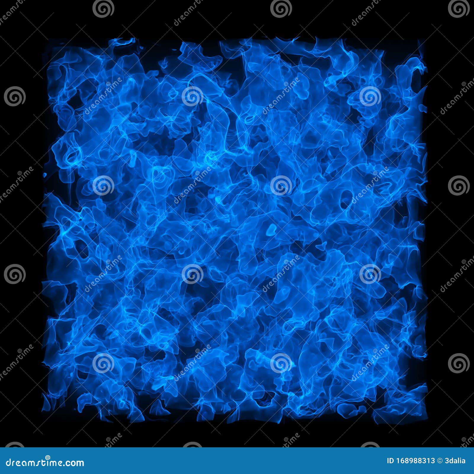 3d Swirling Blue Gas Nebula Cloud Background, 3d Illustration Stock ...