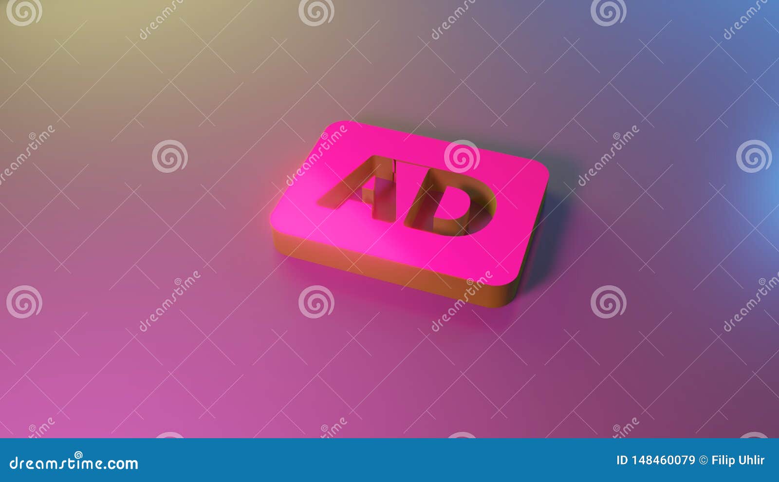 3d Symbol of Audio Description Icon Render Stock Illustration ...