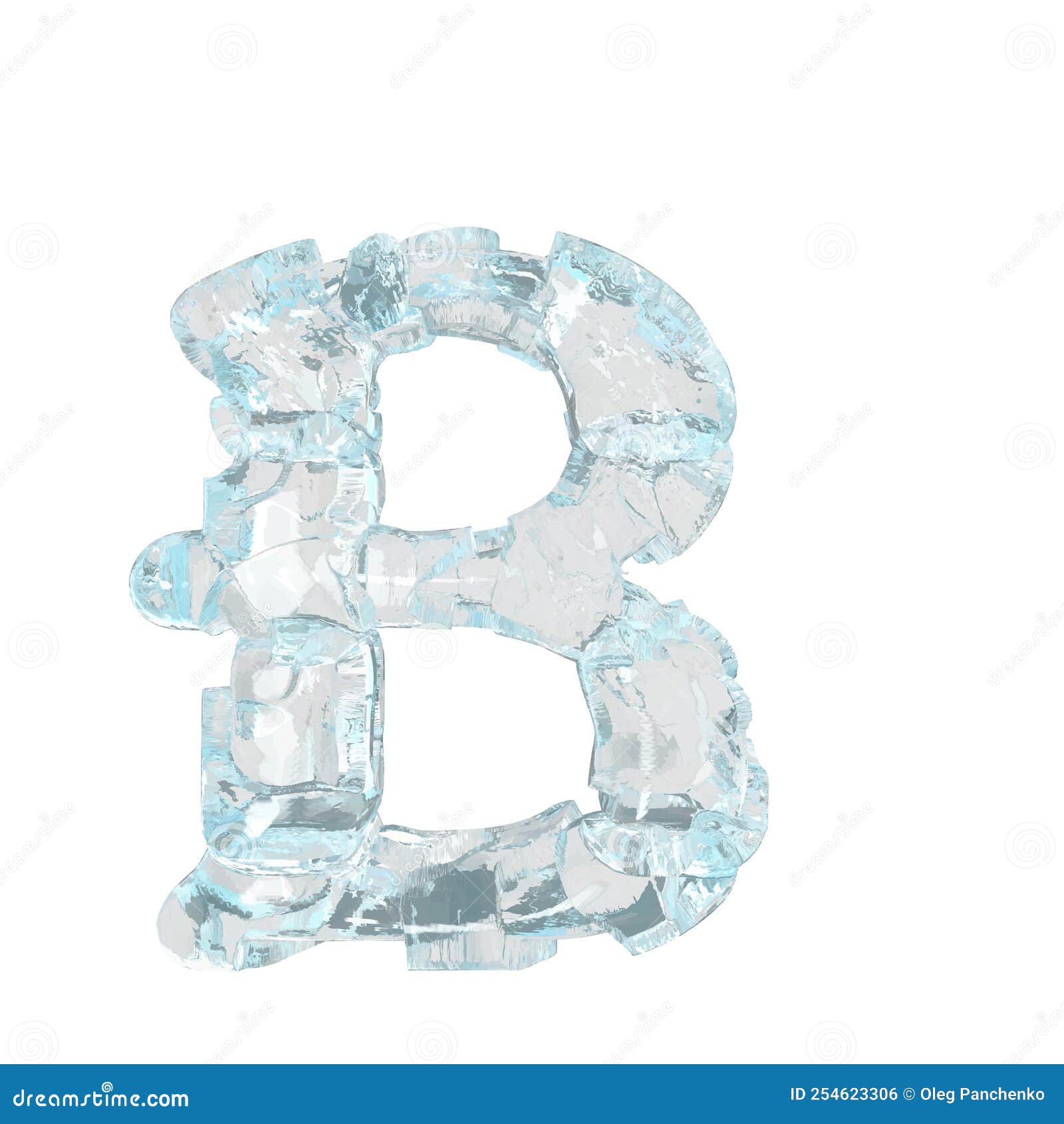 Symbol Made of Broken Ice. Letter B Stock Vector - Illustration of cool ...