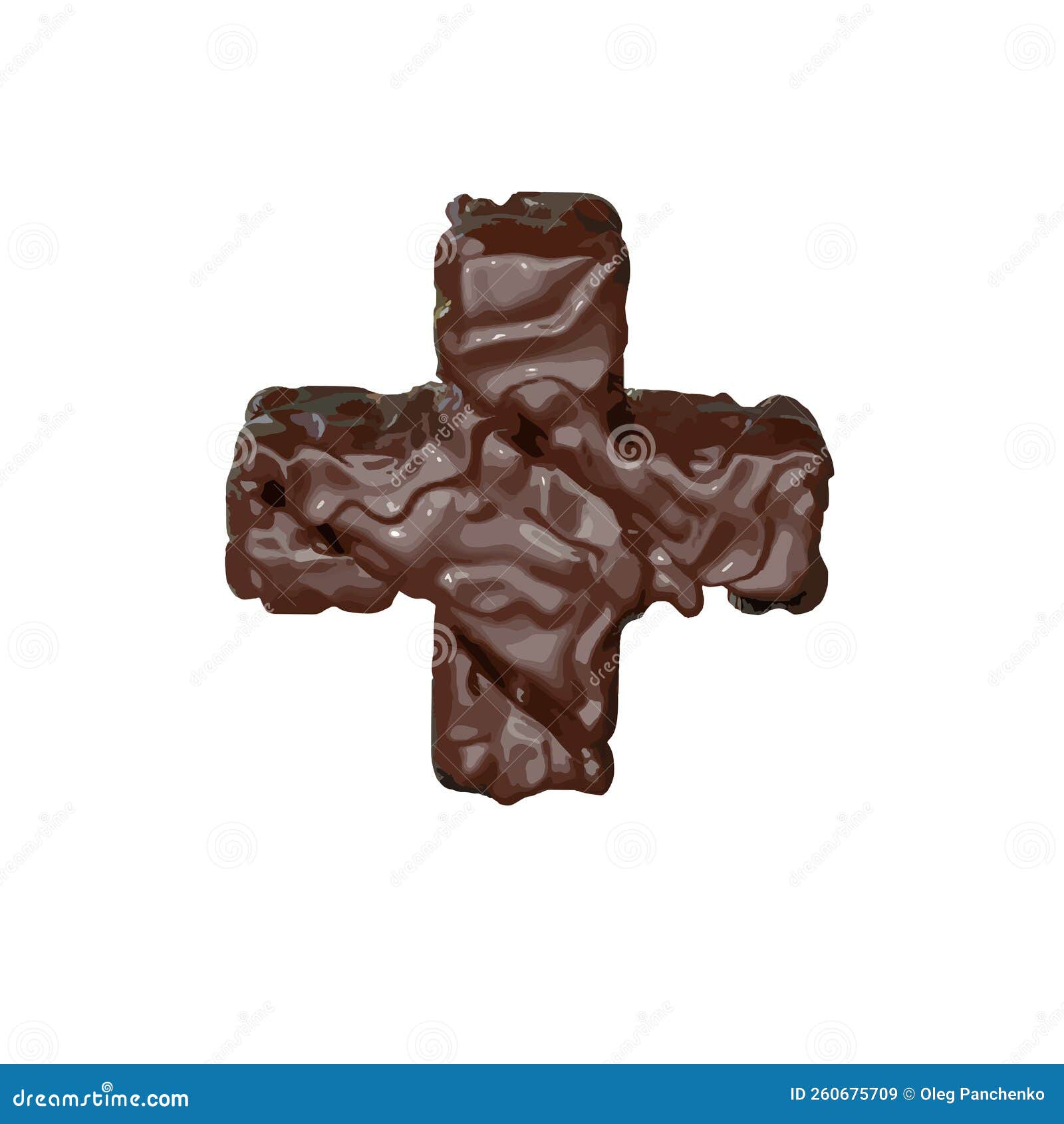 The Symbol Made of Chocolate. Stock Vector - Illustration of background ...