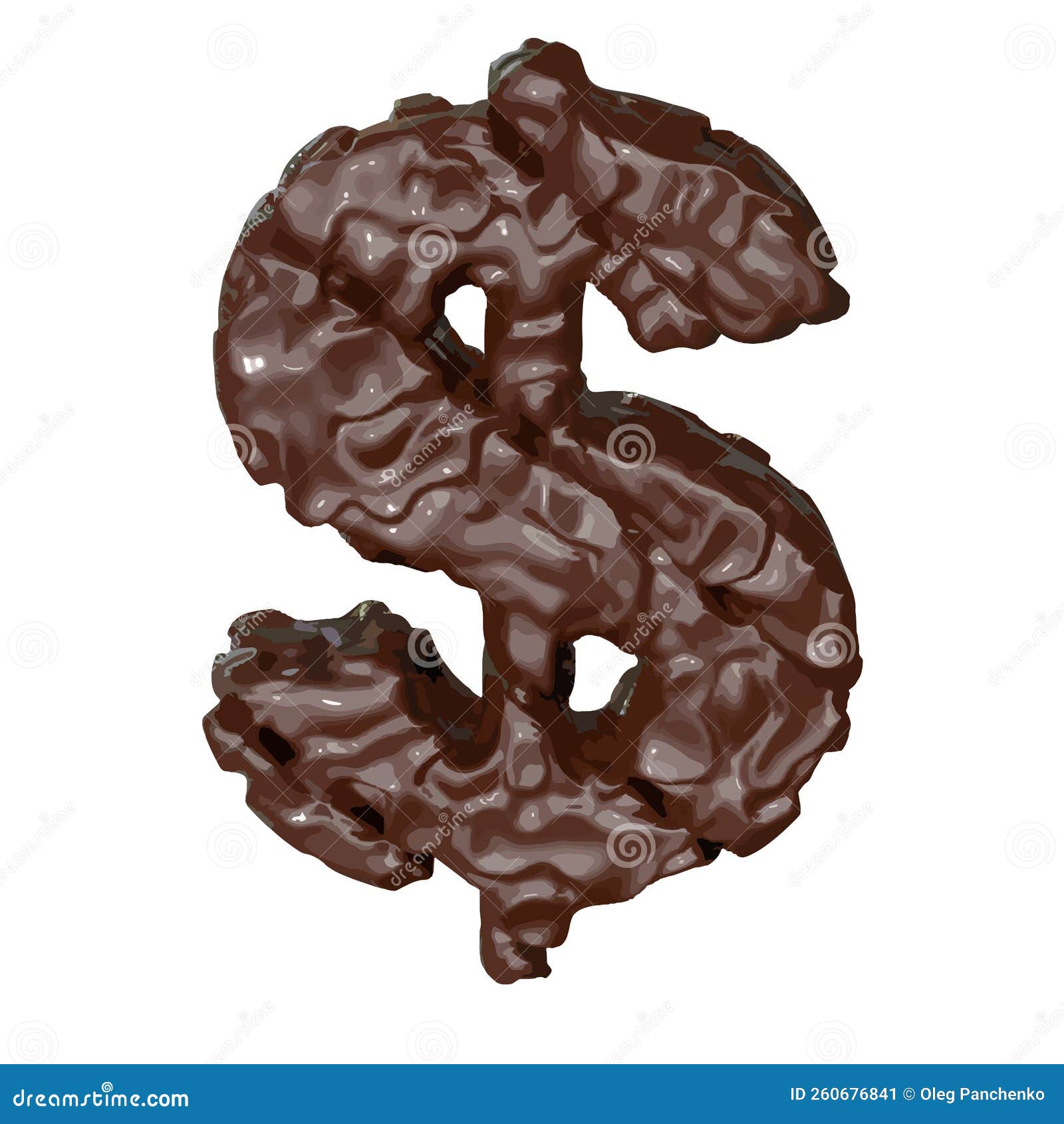 The Symbol Made of Chocolate. Stock Vector - Illustration of design ...