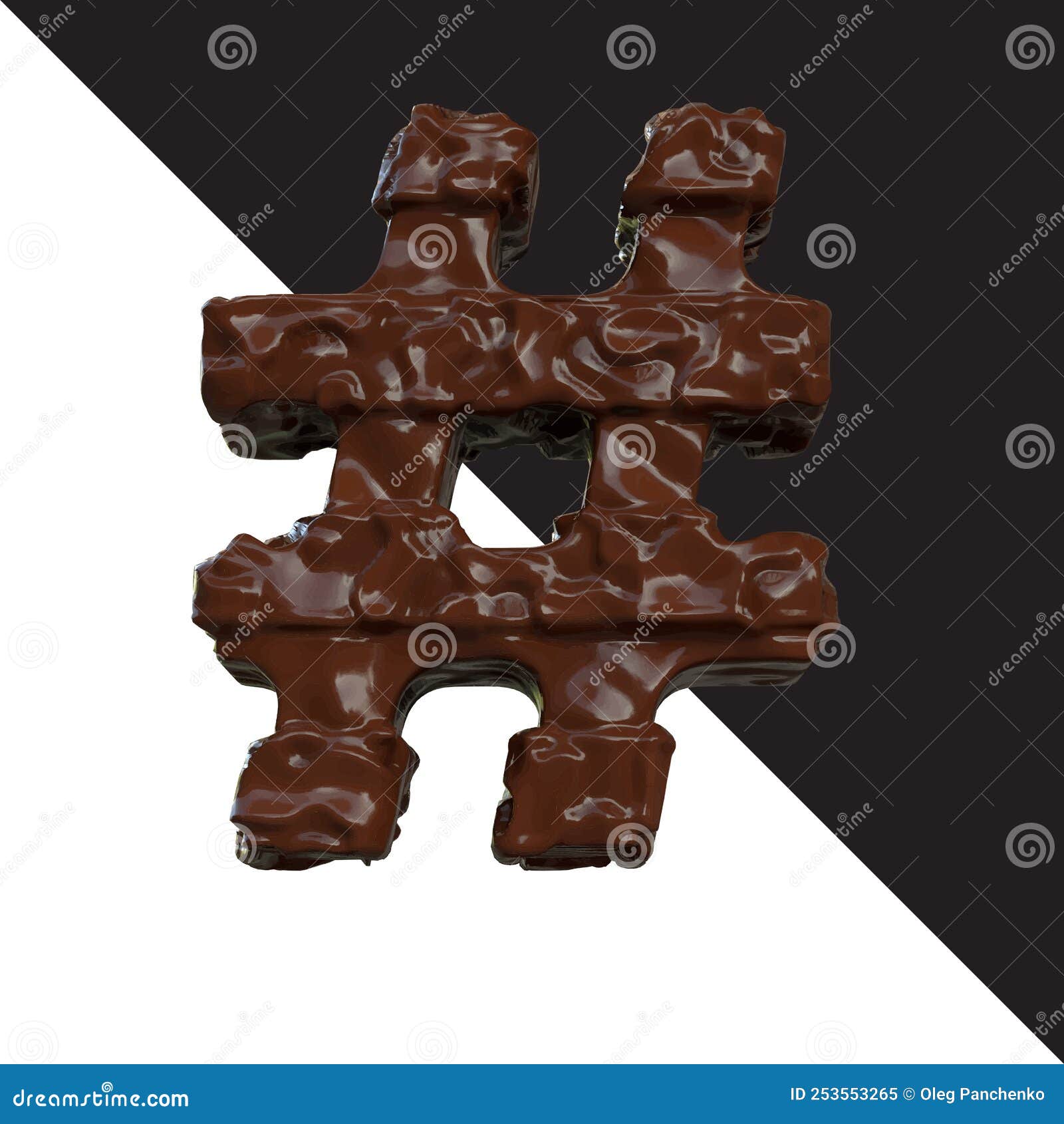 Symbol Made of Chocolate 3d Stock Vector - Illustration of alphabet ...