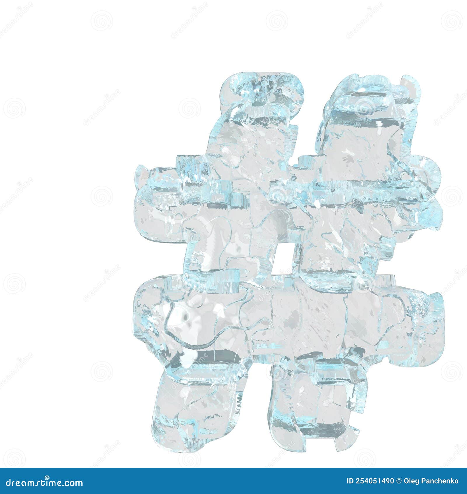 Symbol made of ice 3d stock vector. Illustration of winter - 254051490