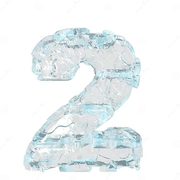 Symbol Made of Ice 3d. Number 2 Stock Vector - Illustration of ...