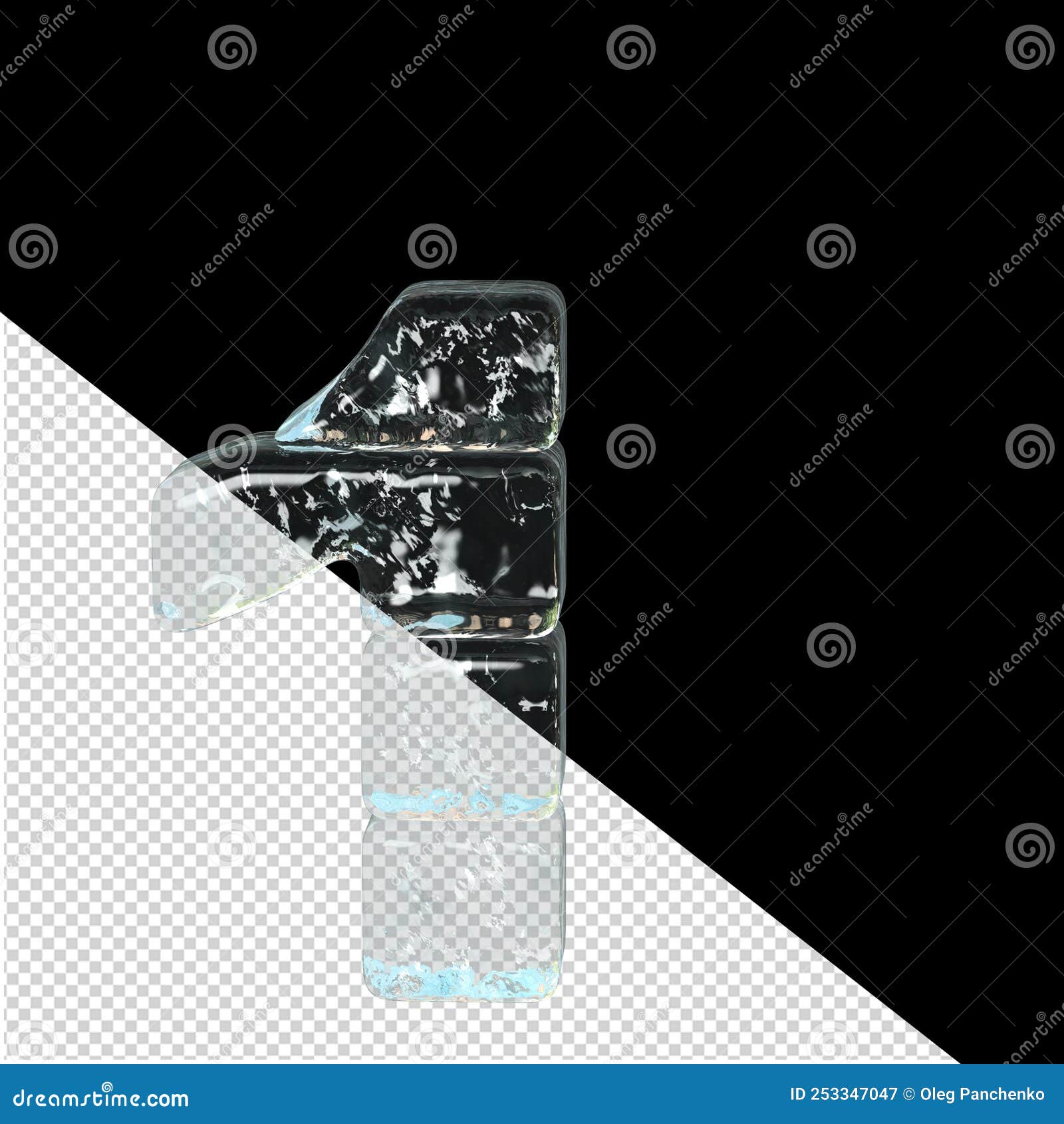 The Symbol is Made of Ice. Number 1 Stock Vector - Illustration of cold ...