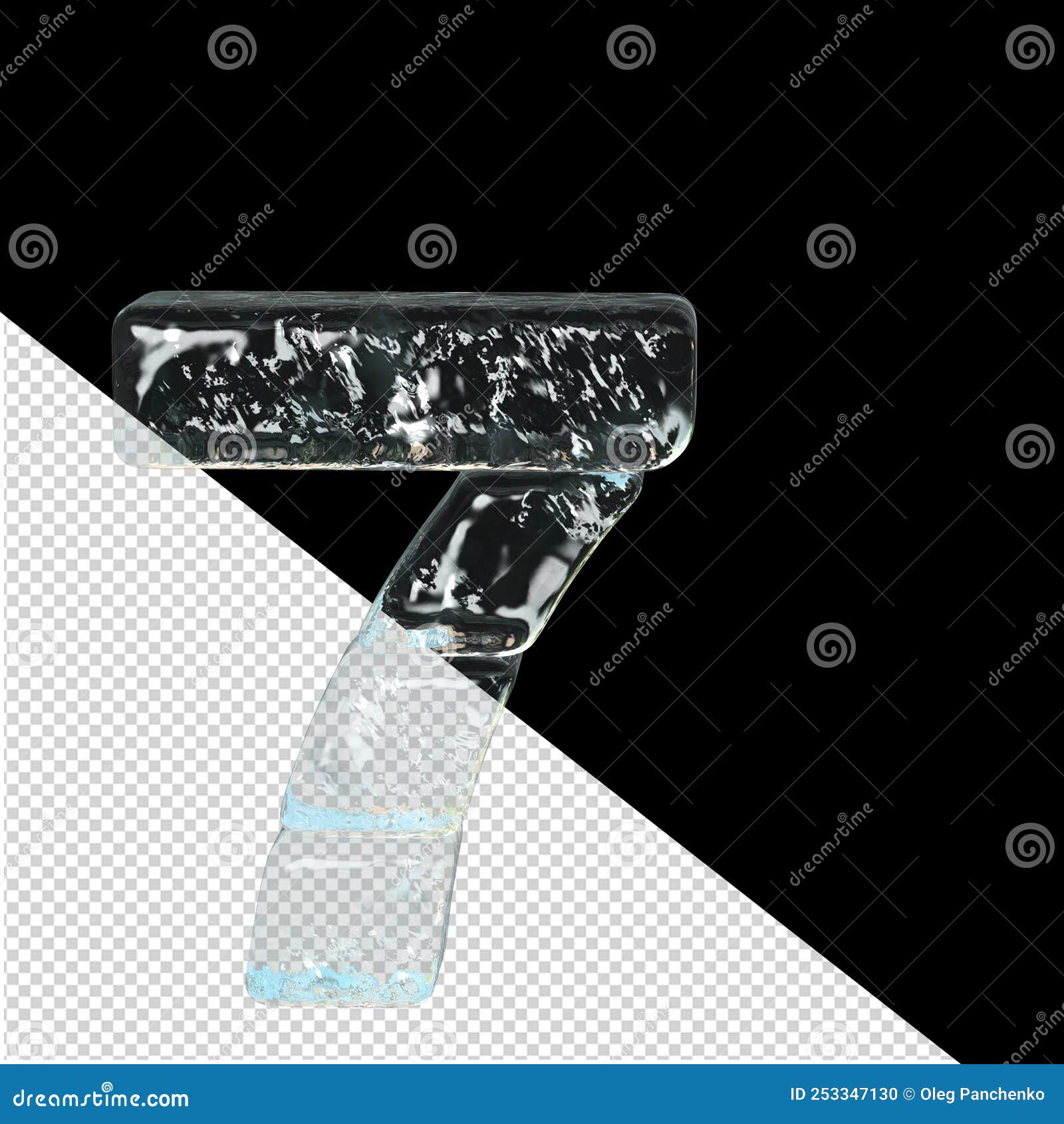 The Symbol is Made of Ice. Number 7 Stock Vector - Illustration of text ...
