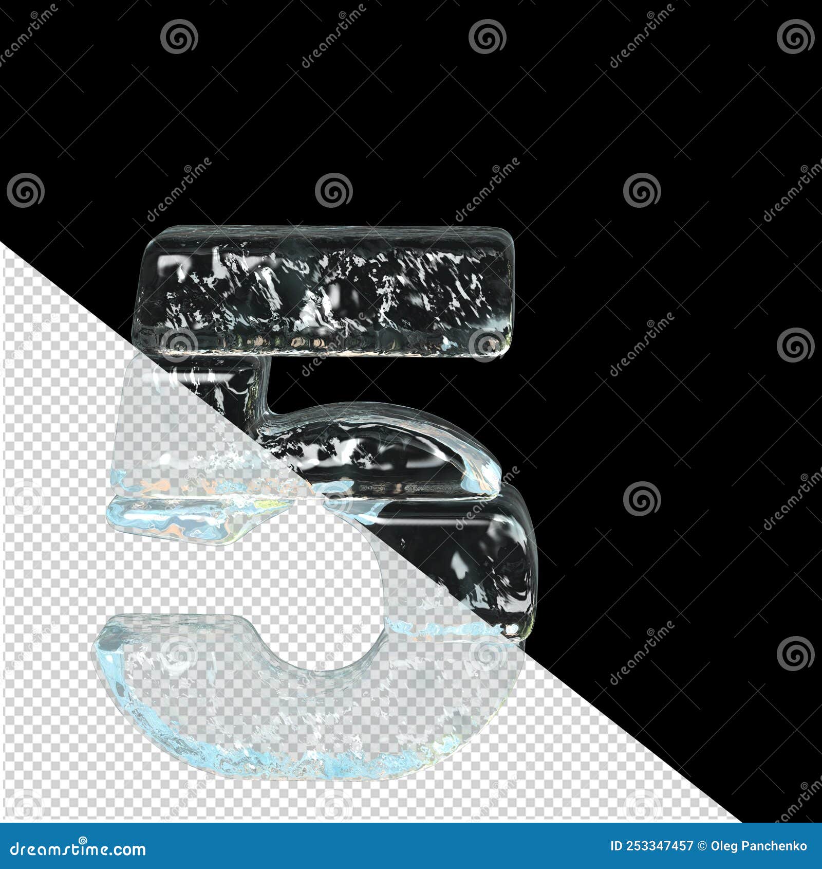 The Symbol is Made of Ice. Number 5 Stock Vector - Illustration of ...