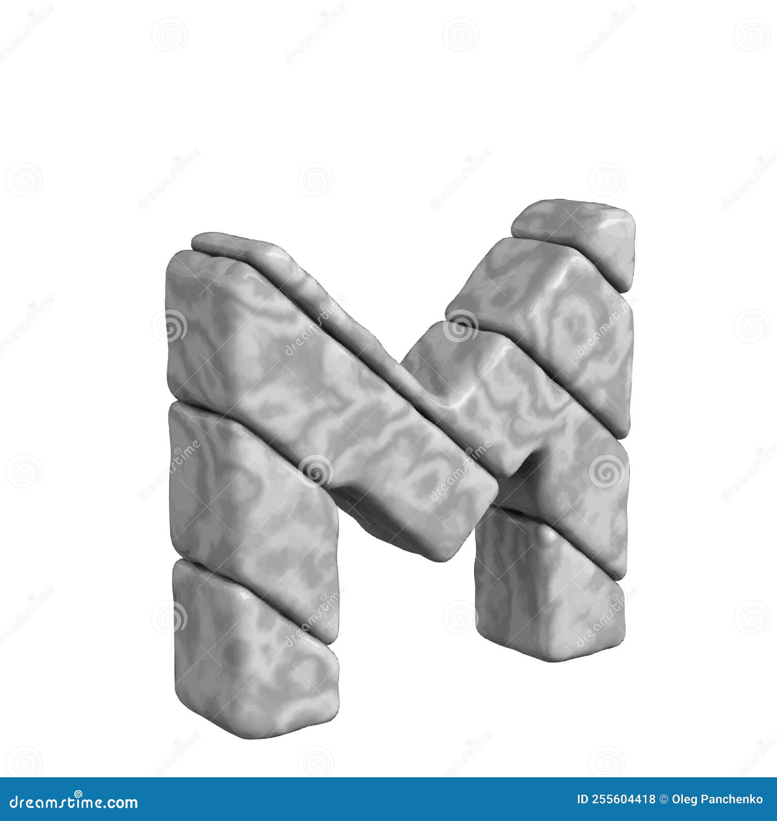 3d Symbol Made of Marble. Letter M Stock Vector - Illustration of ...
