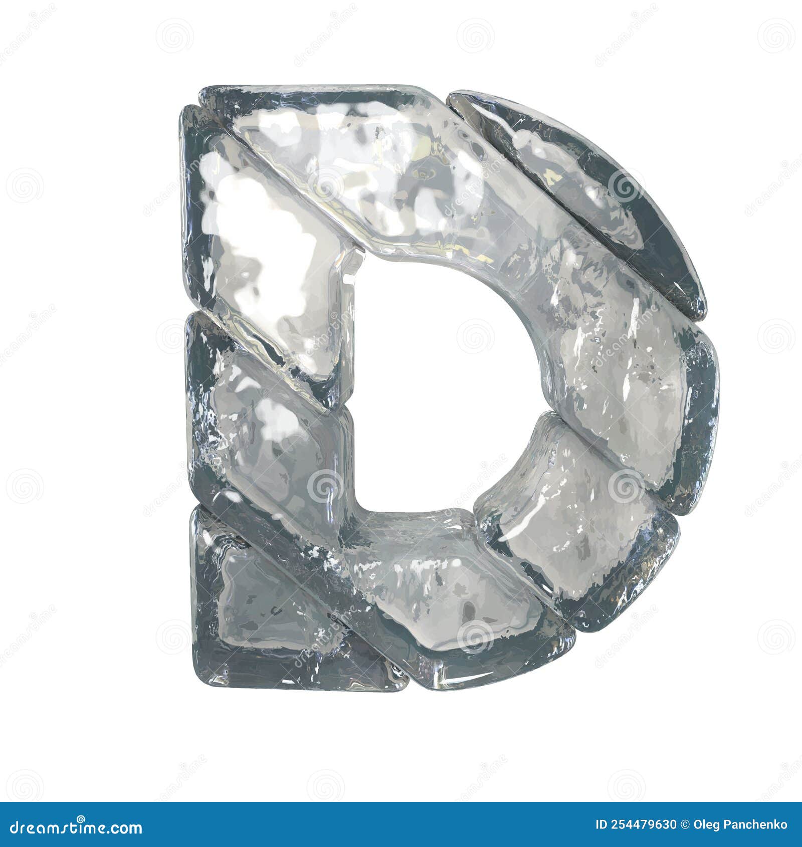 Symbols Made of Gray Ice. Letter D Stock Vector - Illustration of ...