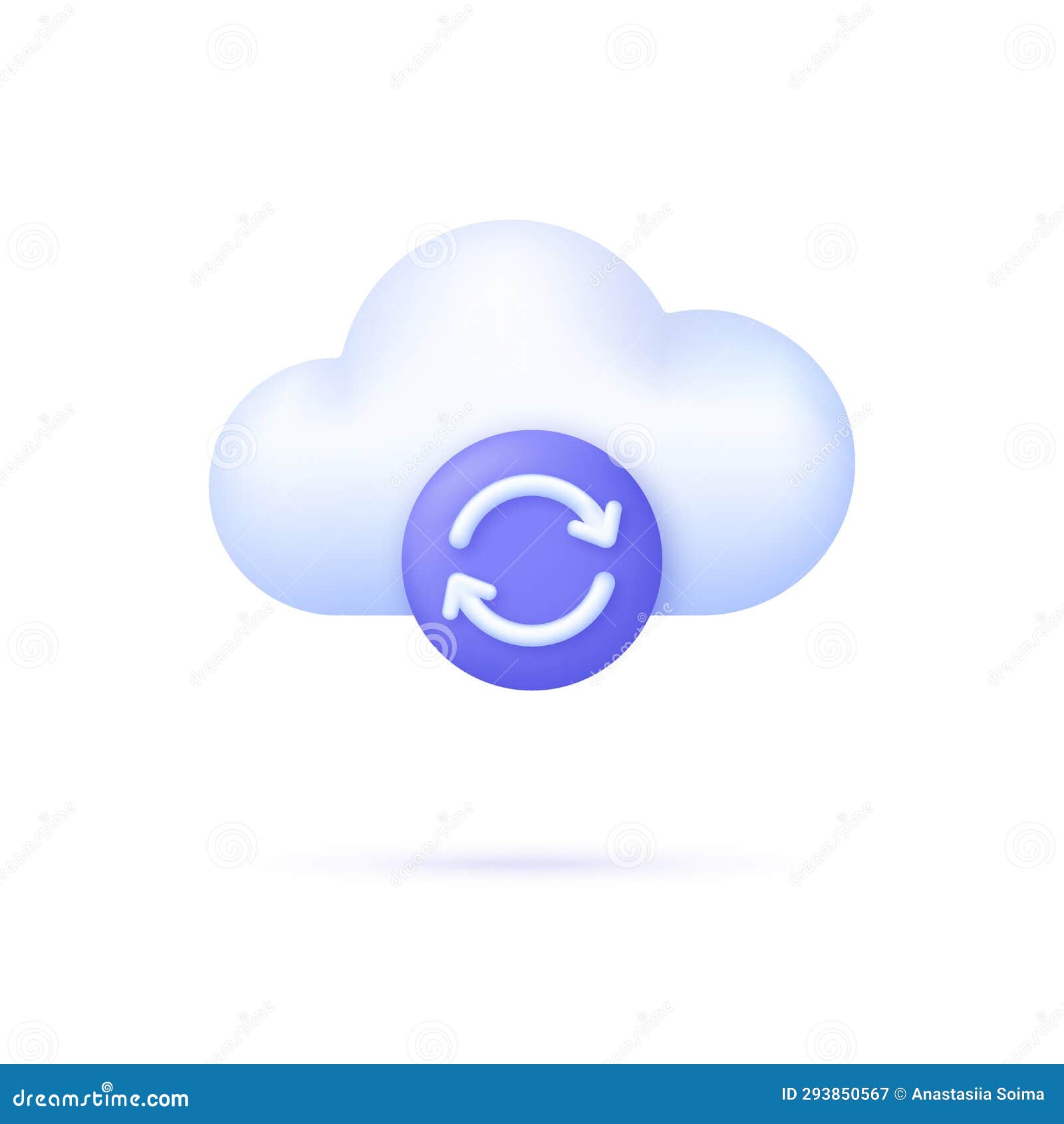 Refresh Or Restart Button In Cartoon Doodle Style, Mobile App Asset ...